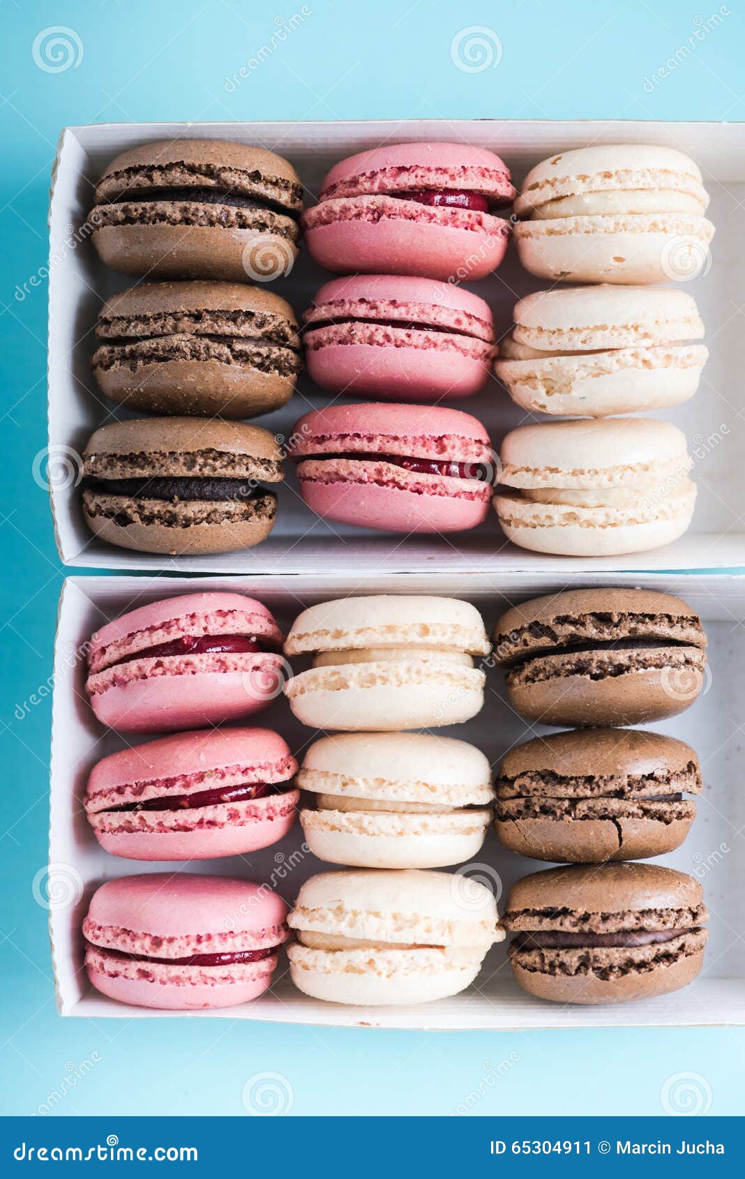 Box of pastel macarons stock image. Image of food, specialty - 65304911