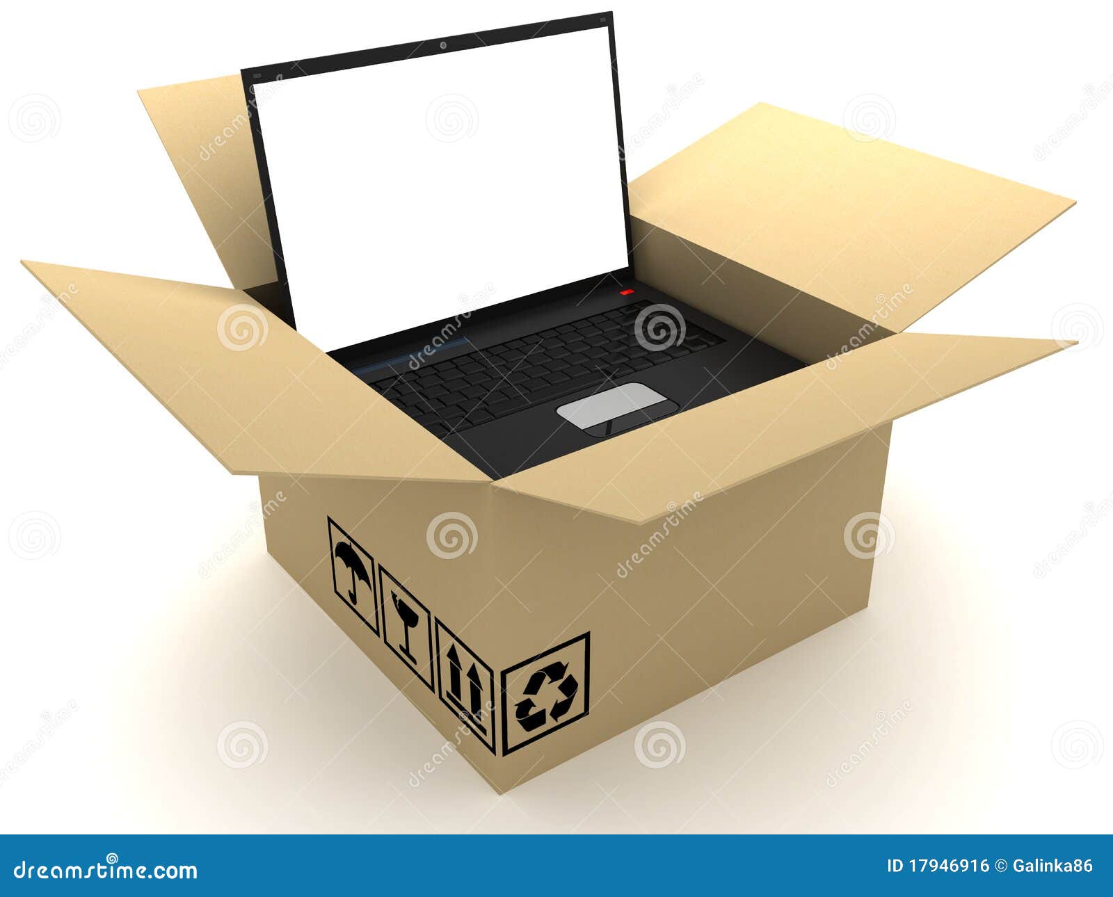 Box and PC stock illustration. Illustration of technology - 17946916