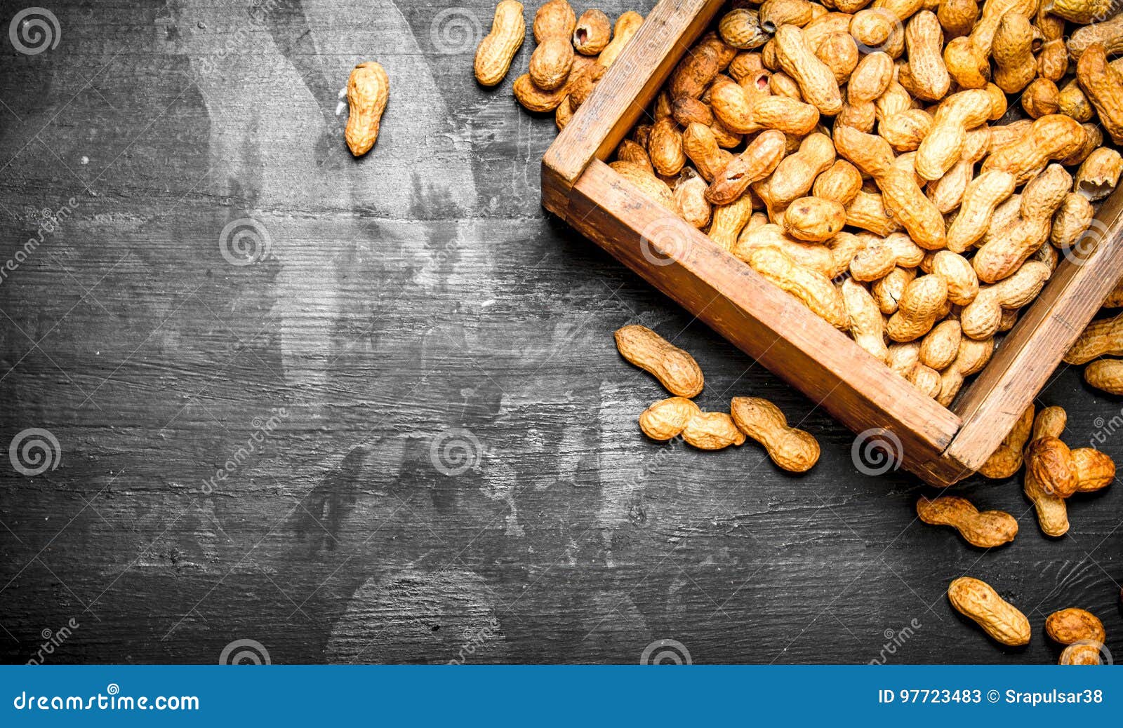 Box of peanuts. stock image. Image of healthy, ingredient - 97723483