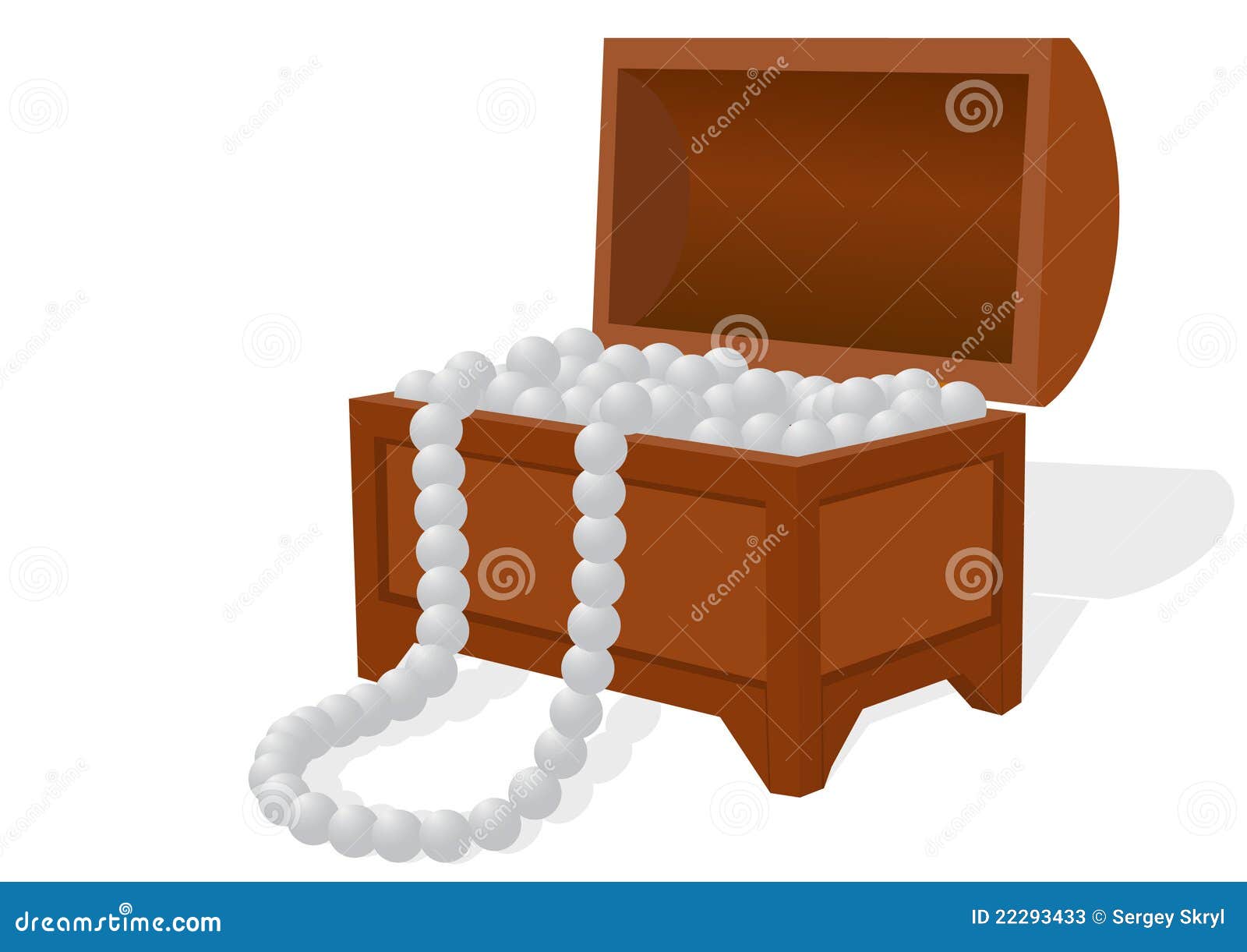 Box with a pearl necklace stock vector. Illustration of pearls - 22293433