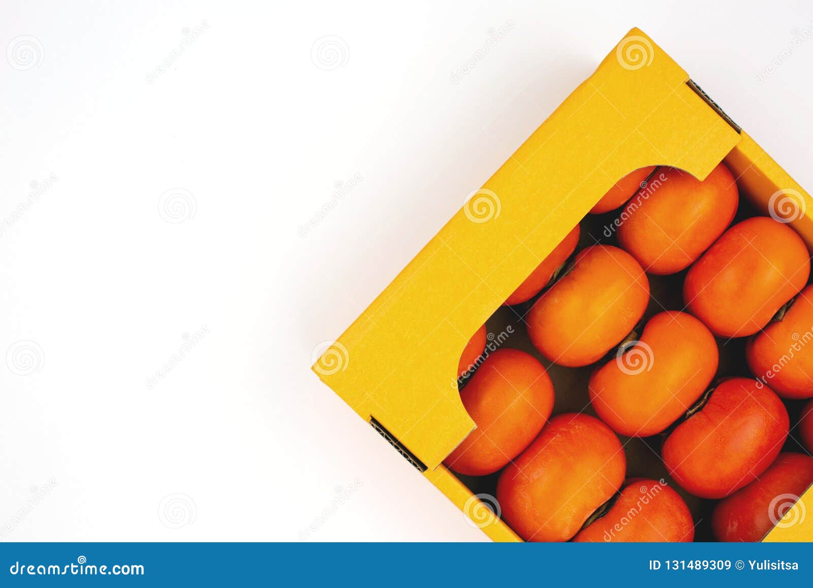 The box of persimmons stock image. Image of healthy - 131489309