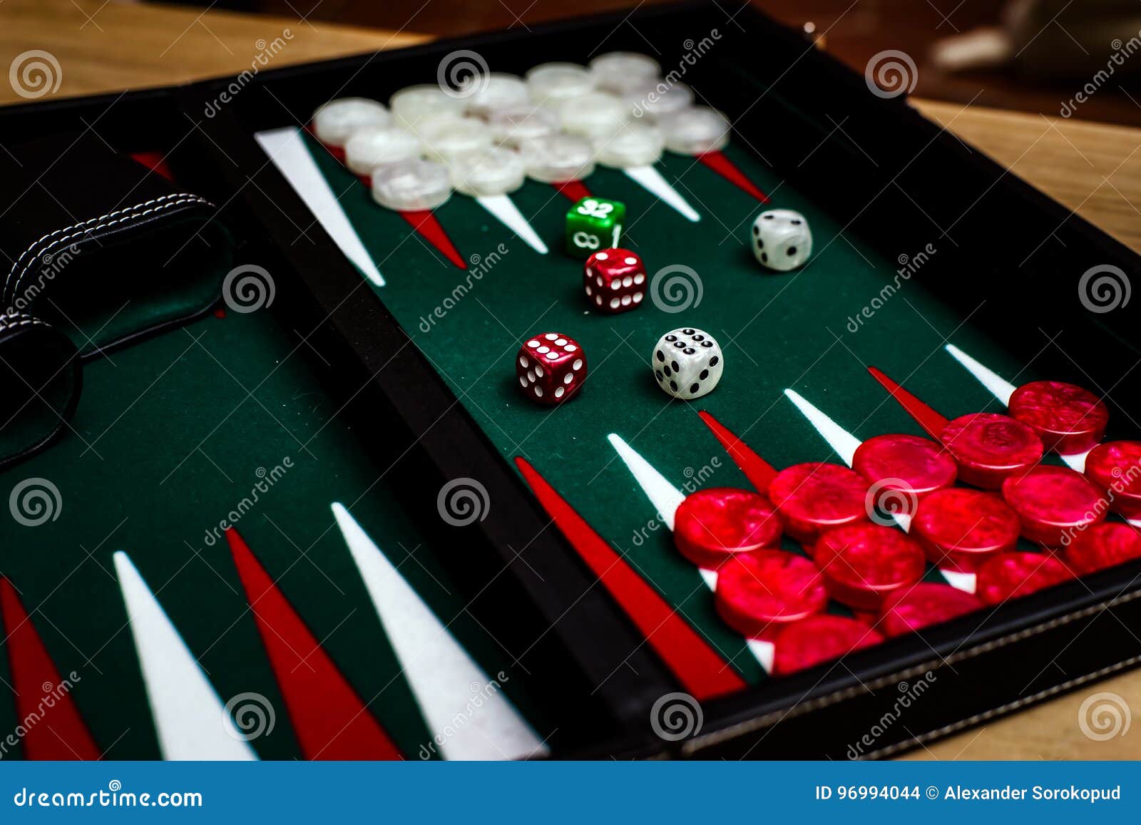 Box for Playing Tables with Green Inside Surface Stock Photo - Image of ...