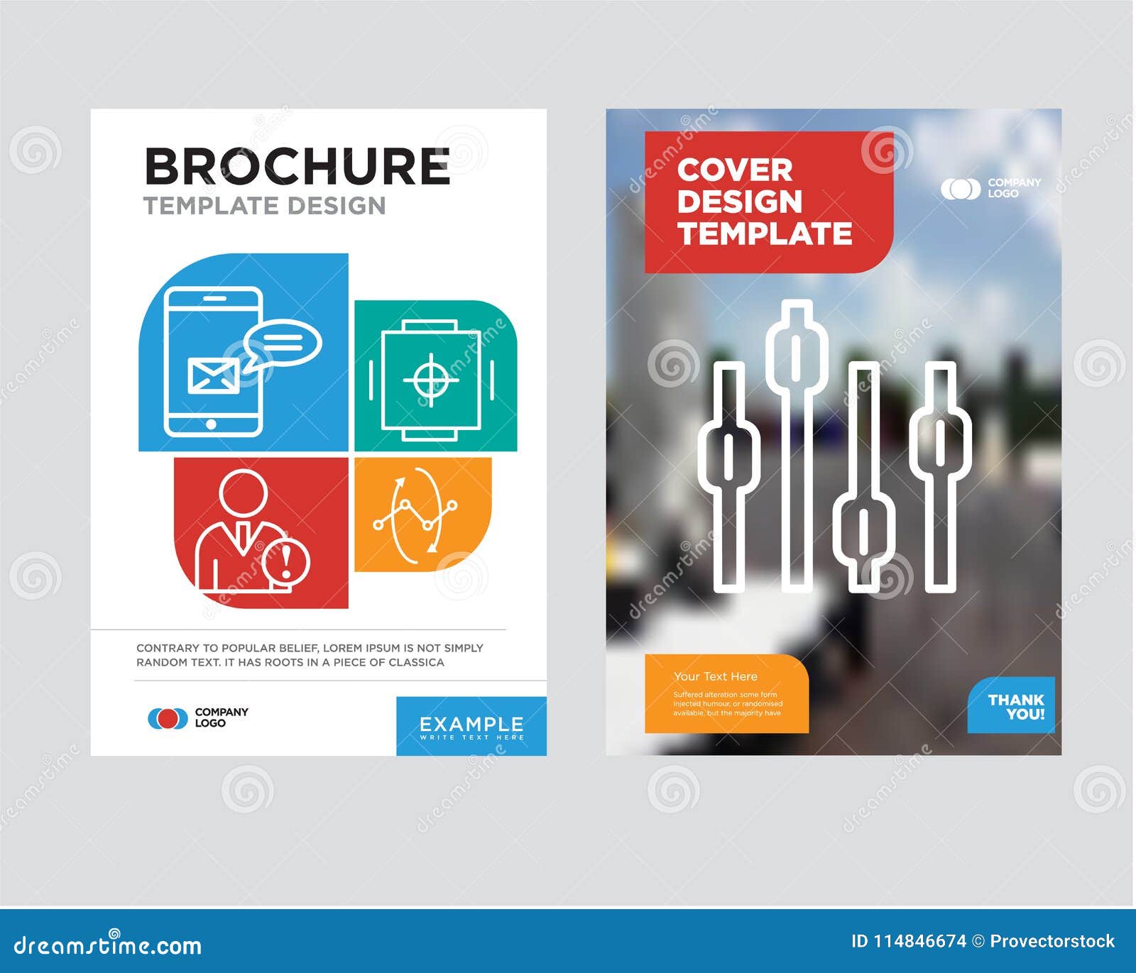 Box Plot Chart Brochure Flyer Design Template Stock Illustration ...