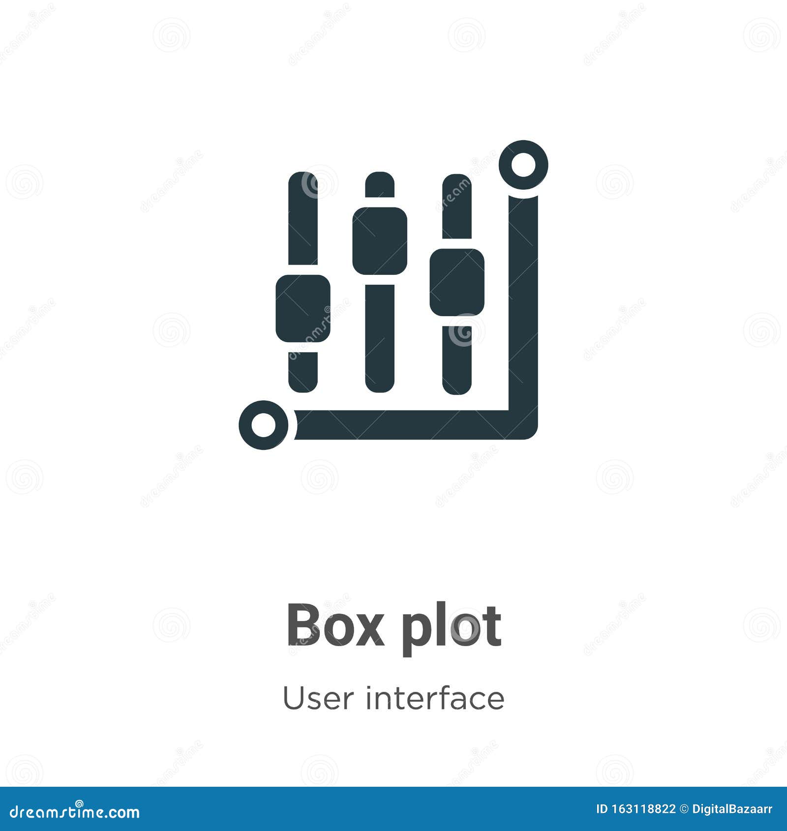 Box Plot Vector Icon on White Background. Flat Vector Box Plot Icon ...
