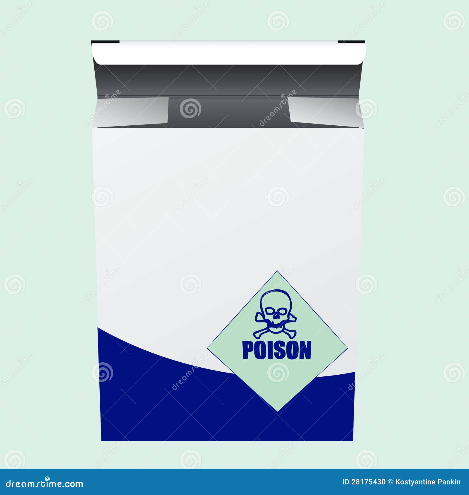 Box of poison stock vector. Illustration of gearbox, package - 28175430