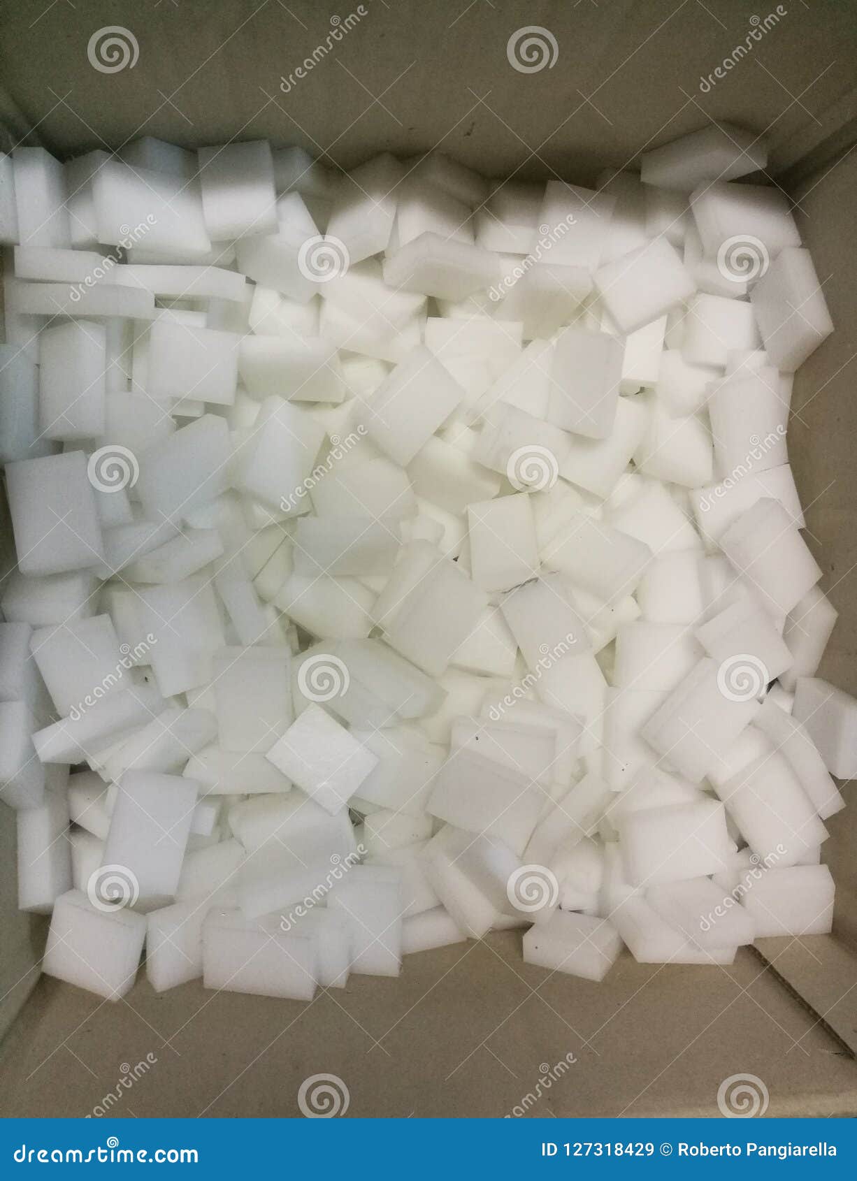 Box with Polystyrene for Packaging Stock Image - Image of mail, pack ...