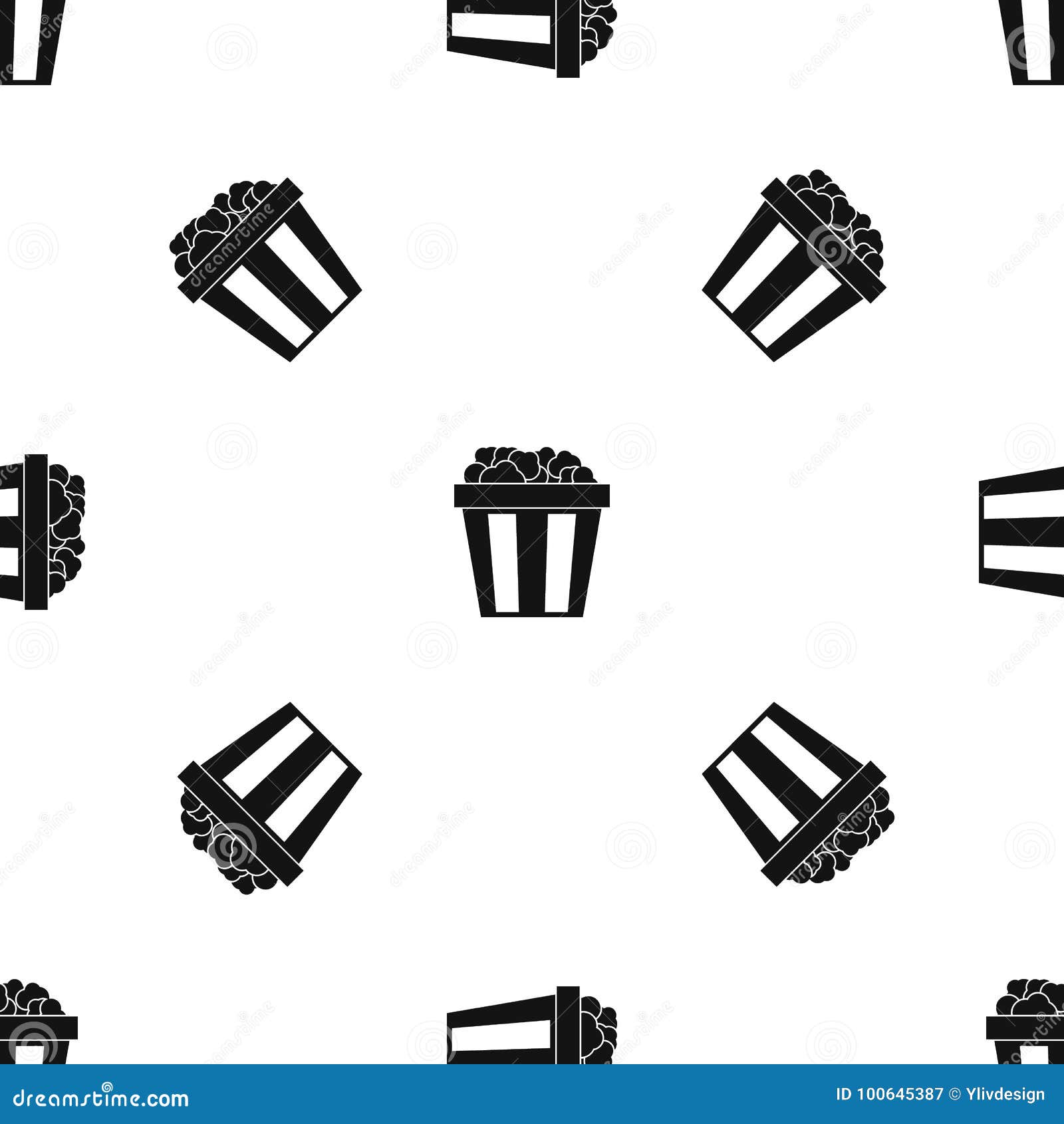 Popcorn Pattern On Yellow Background Stock Photo | CartoonDealer.com ... Popcorn Pattern On Yellow Background Stock Photo | CartoonDealer.com ...