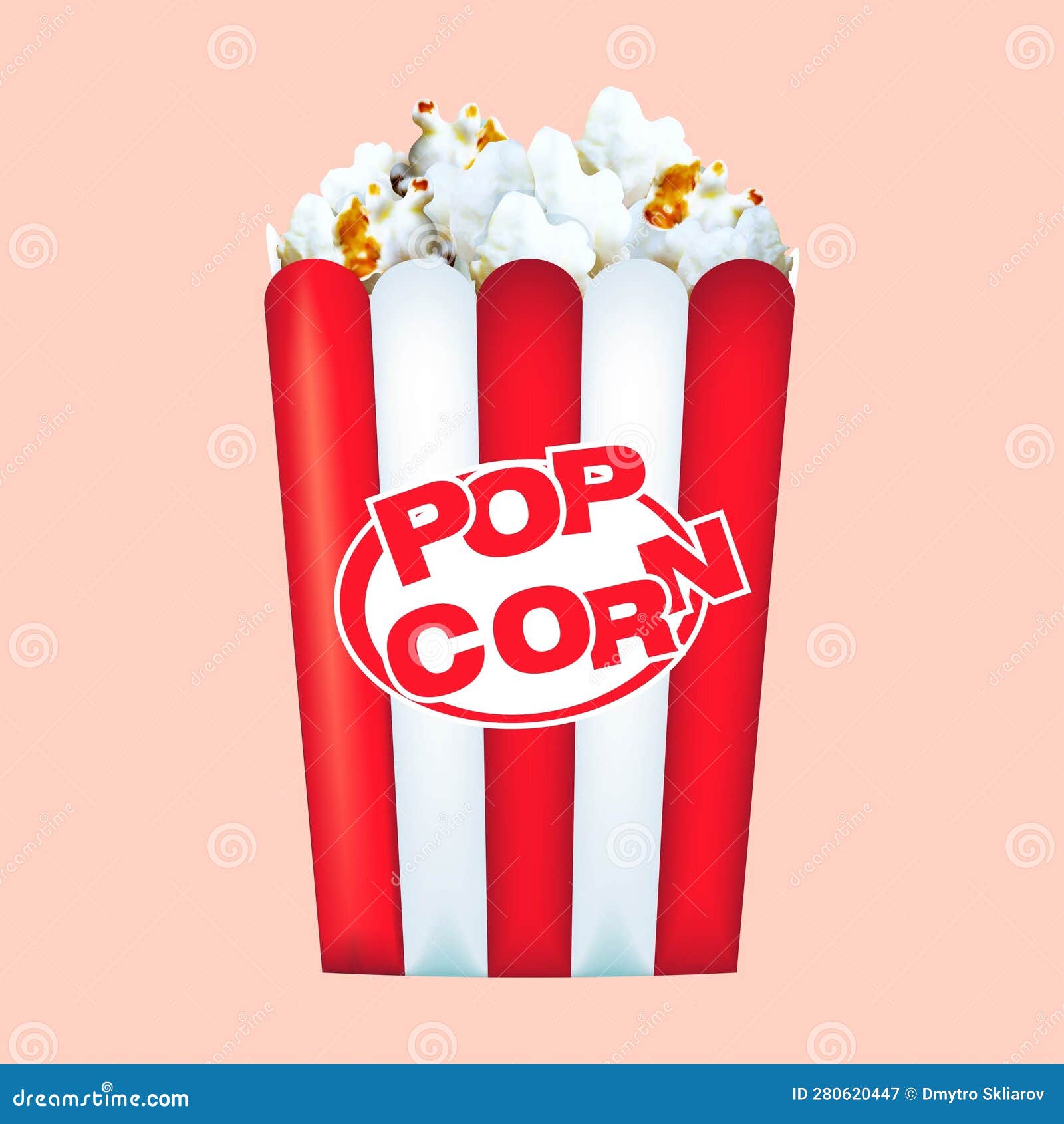 Box of Popcorn. Vector Graphics Stock Vector - Illustration of sweet ...