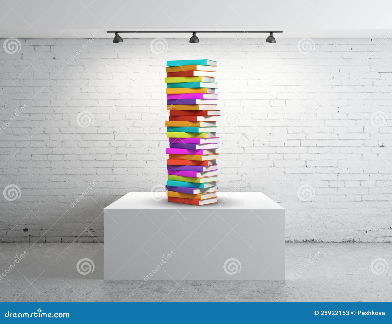 Box Presentation with Books Stock Image - Image of design, presentation ...