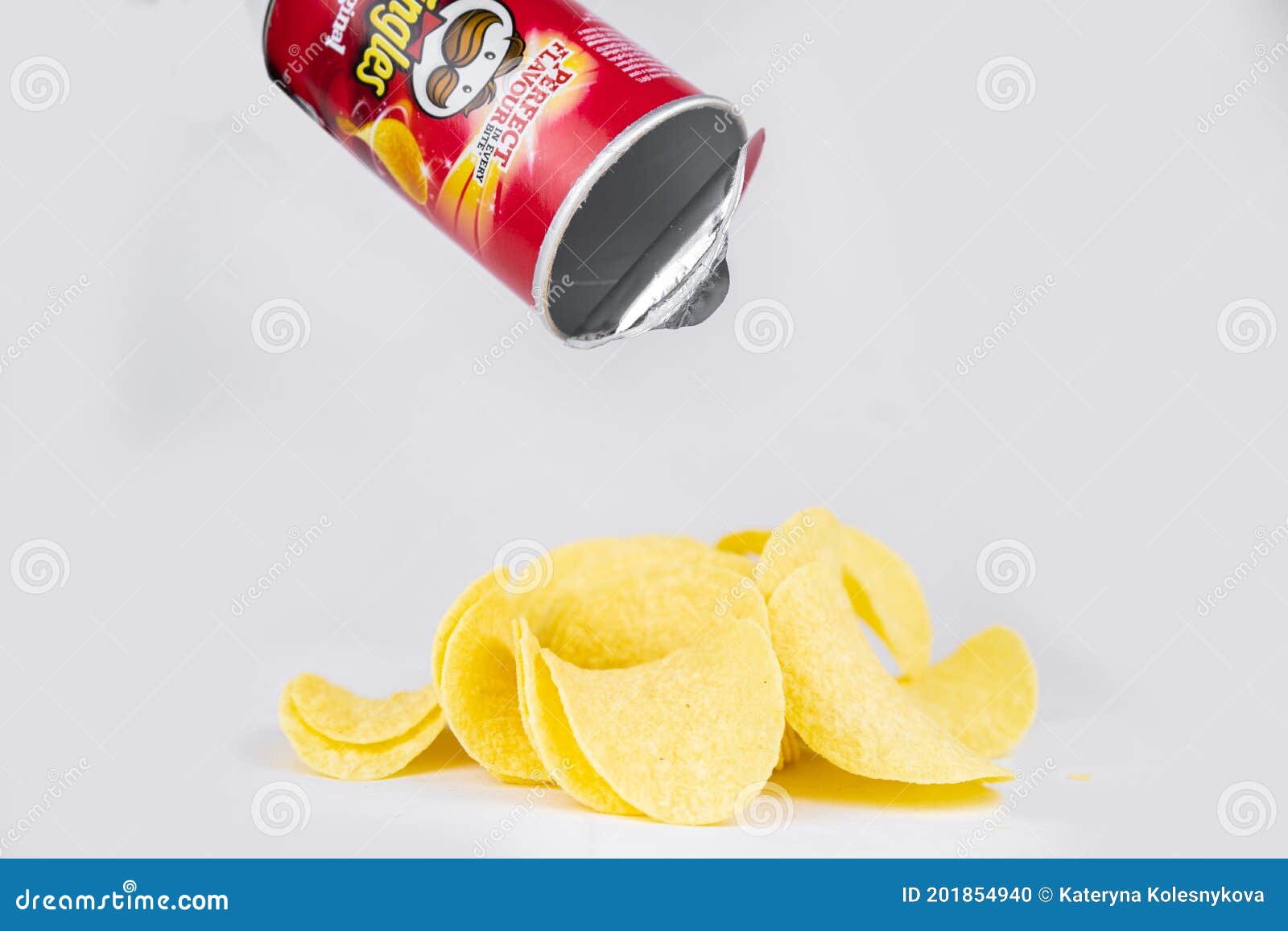 Box of Pringles Chips Original Isolated on White. Editorial Image ...