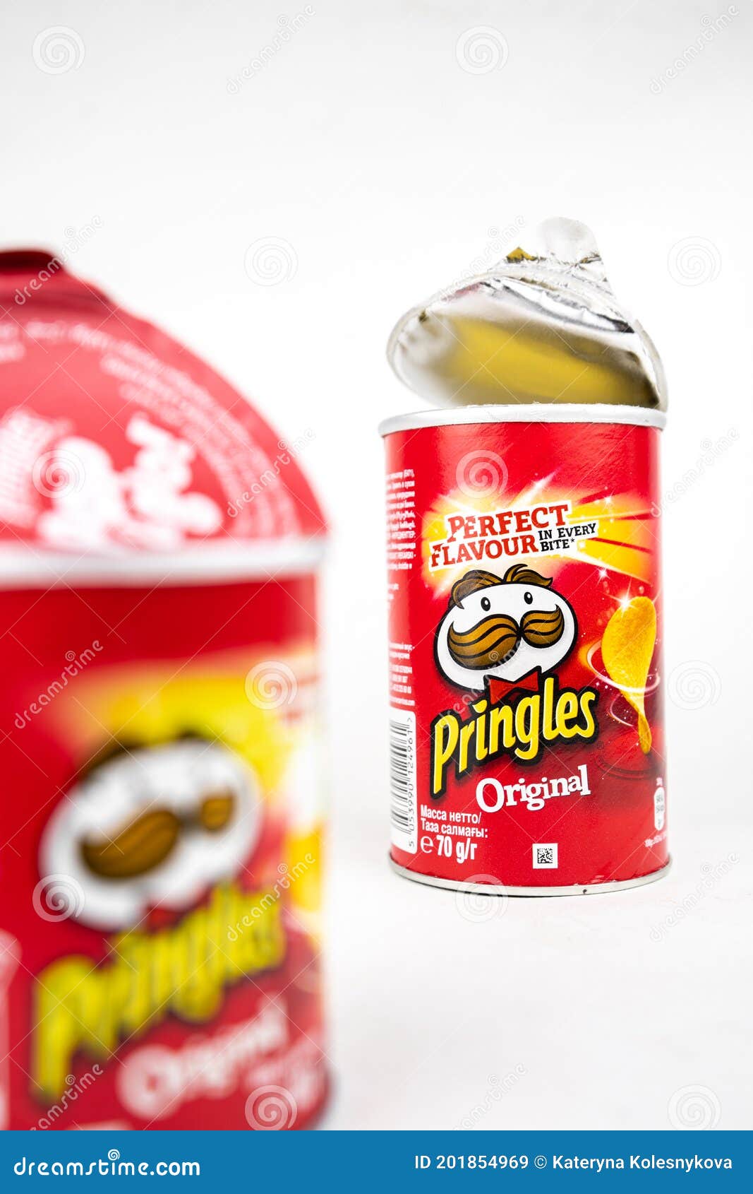 Box of Pringles Chips Original Isolated on White. Editorial Stock Image ...
