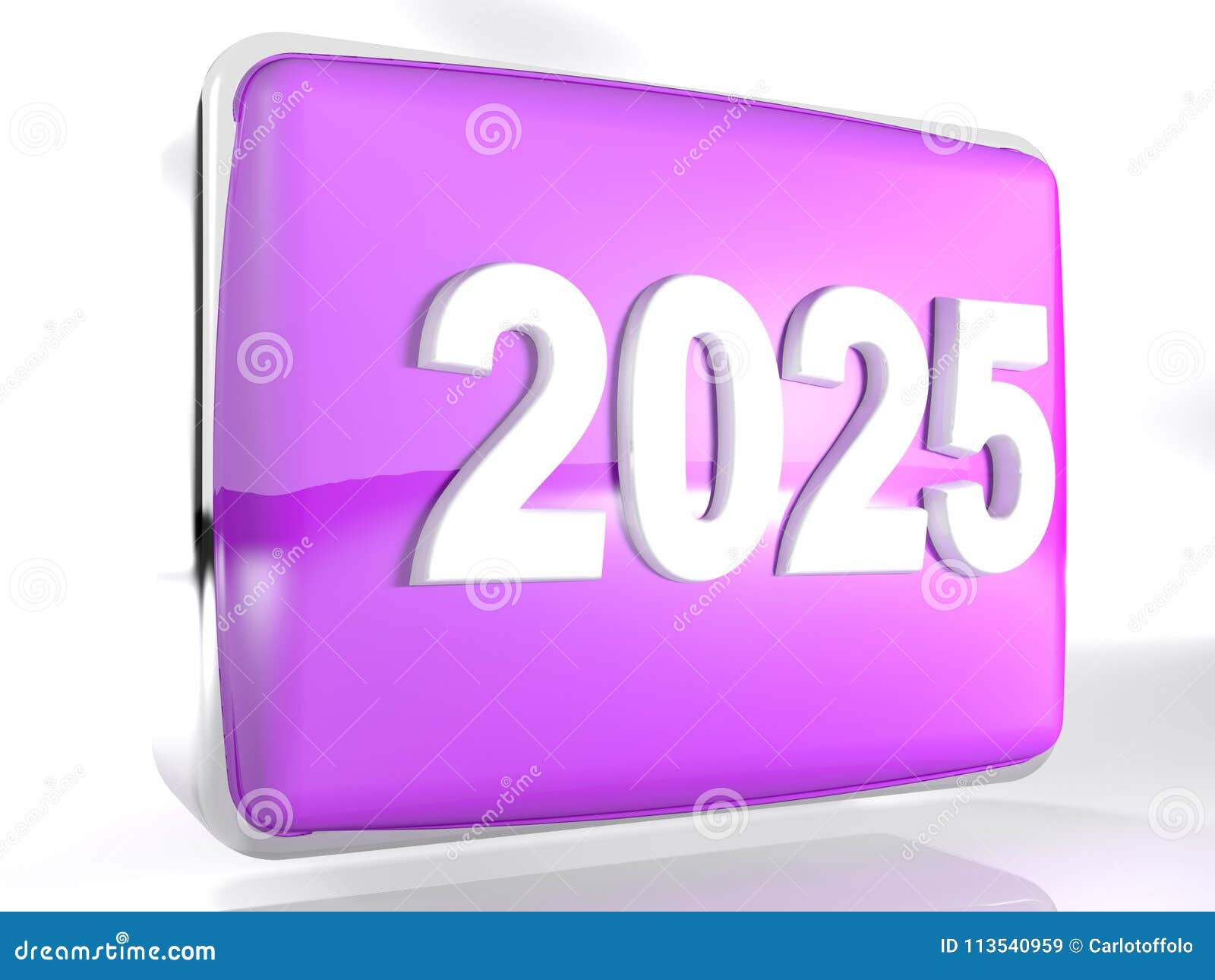 Box Purple 2025 Icon - 3D Rendering Stock Illustration - Illustration ...