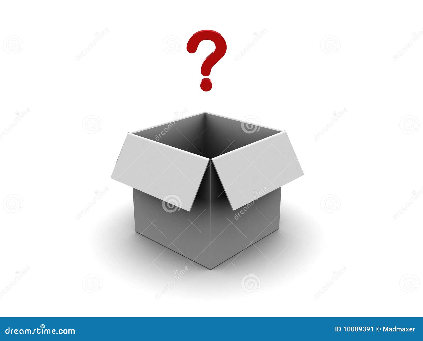 Box with question stock illustration. Illustration of freight - 10089391