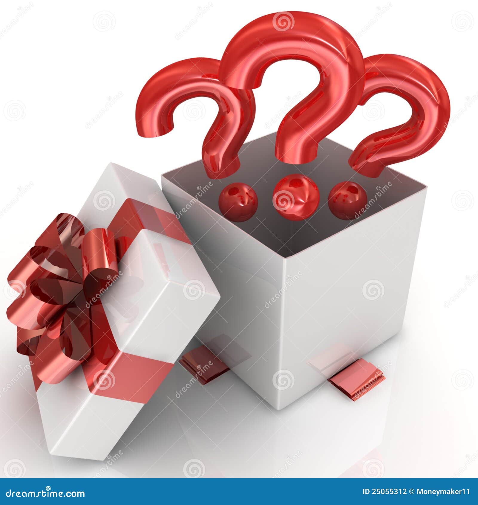 Box with question stock illustration. Illustration of festive - 25055312