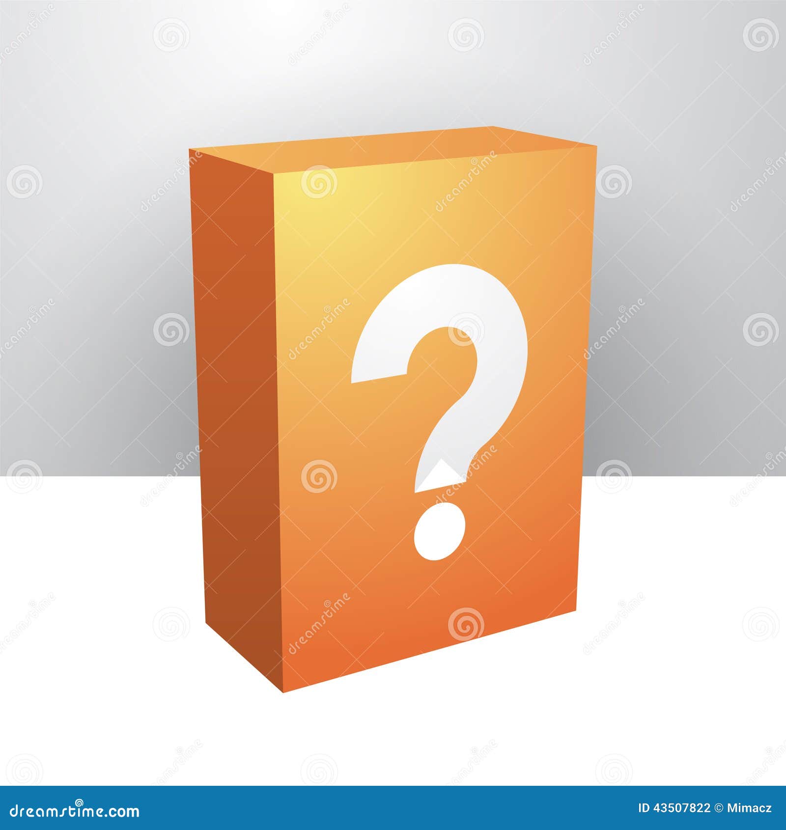 Box with question mark stock vector. Illustration of background - 43507822