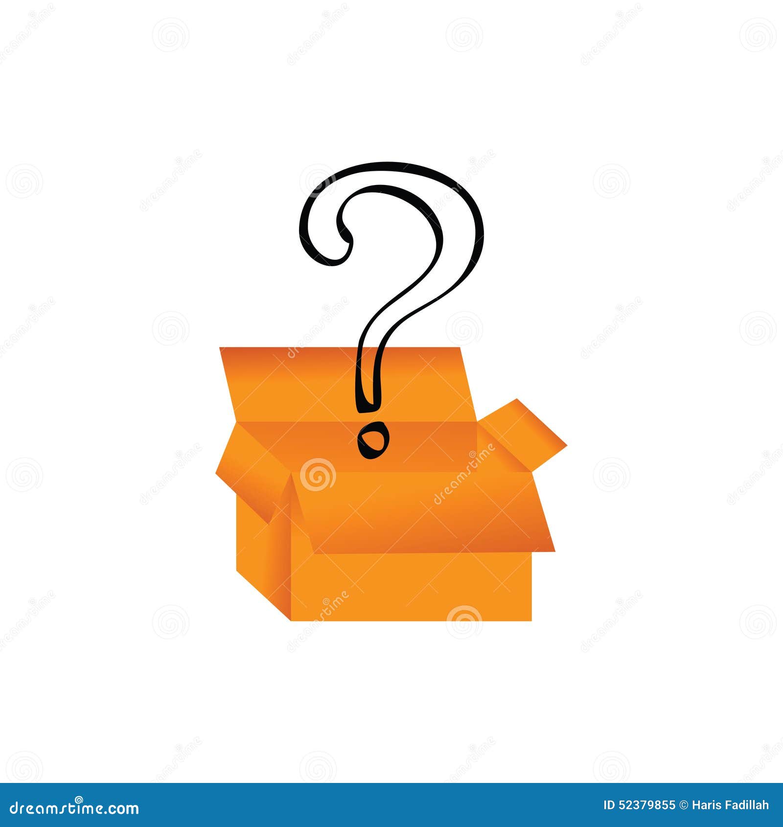 Box and question mark stock vector. Illustration of post - 52379855