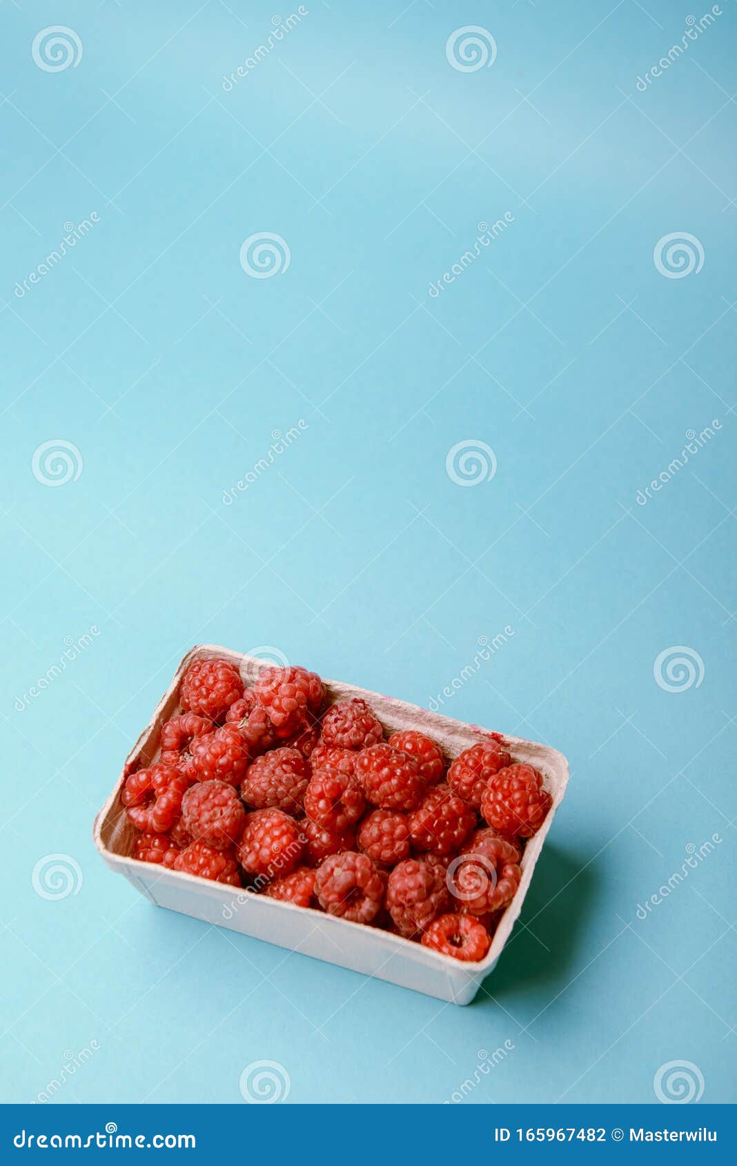 Box of raspberries stock photo. Image of macro, harvest - 165967482