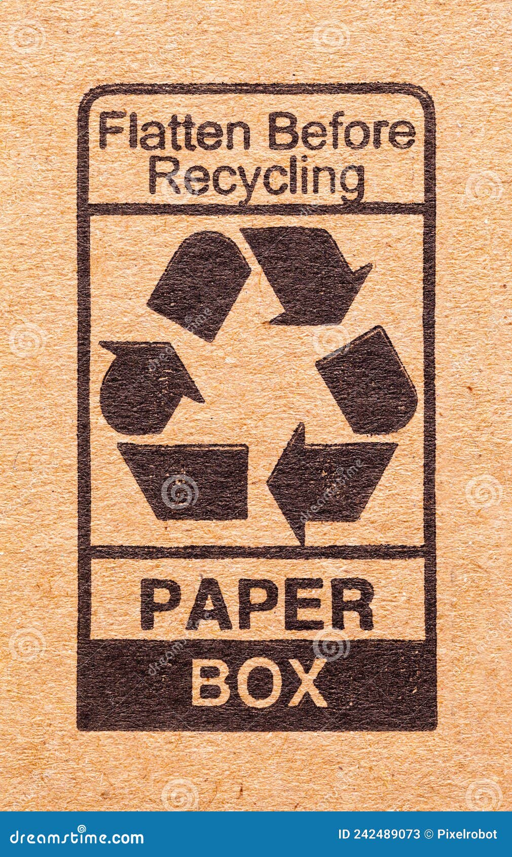 Box Recycle Symbol stock image. Image of carton, black - 242489073
