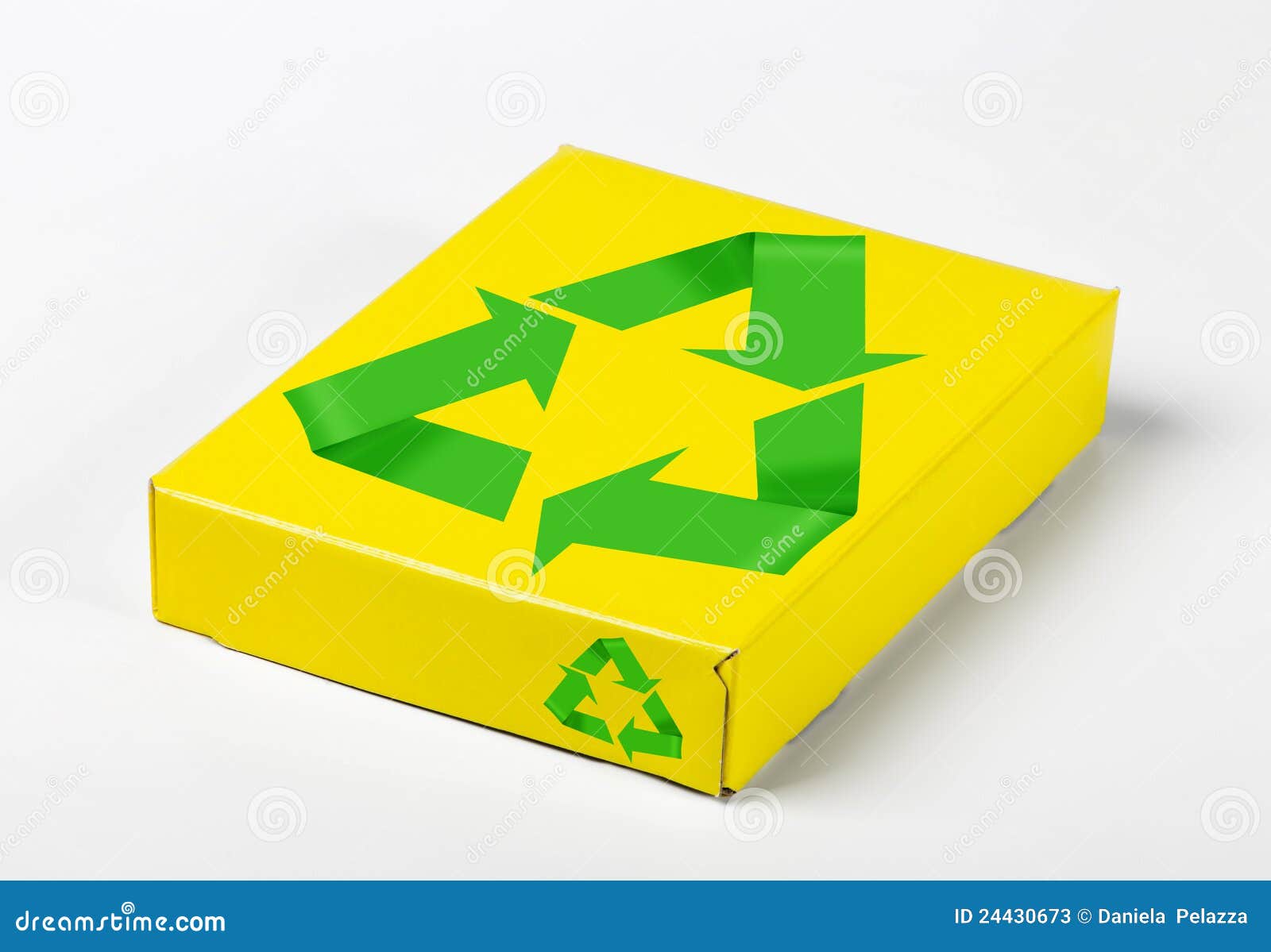 Box with recycle symbols. stock image. Image of object - 24430673