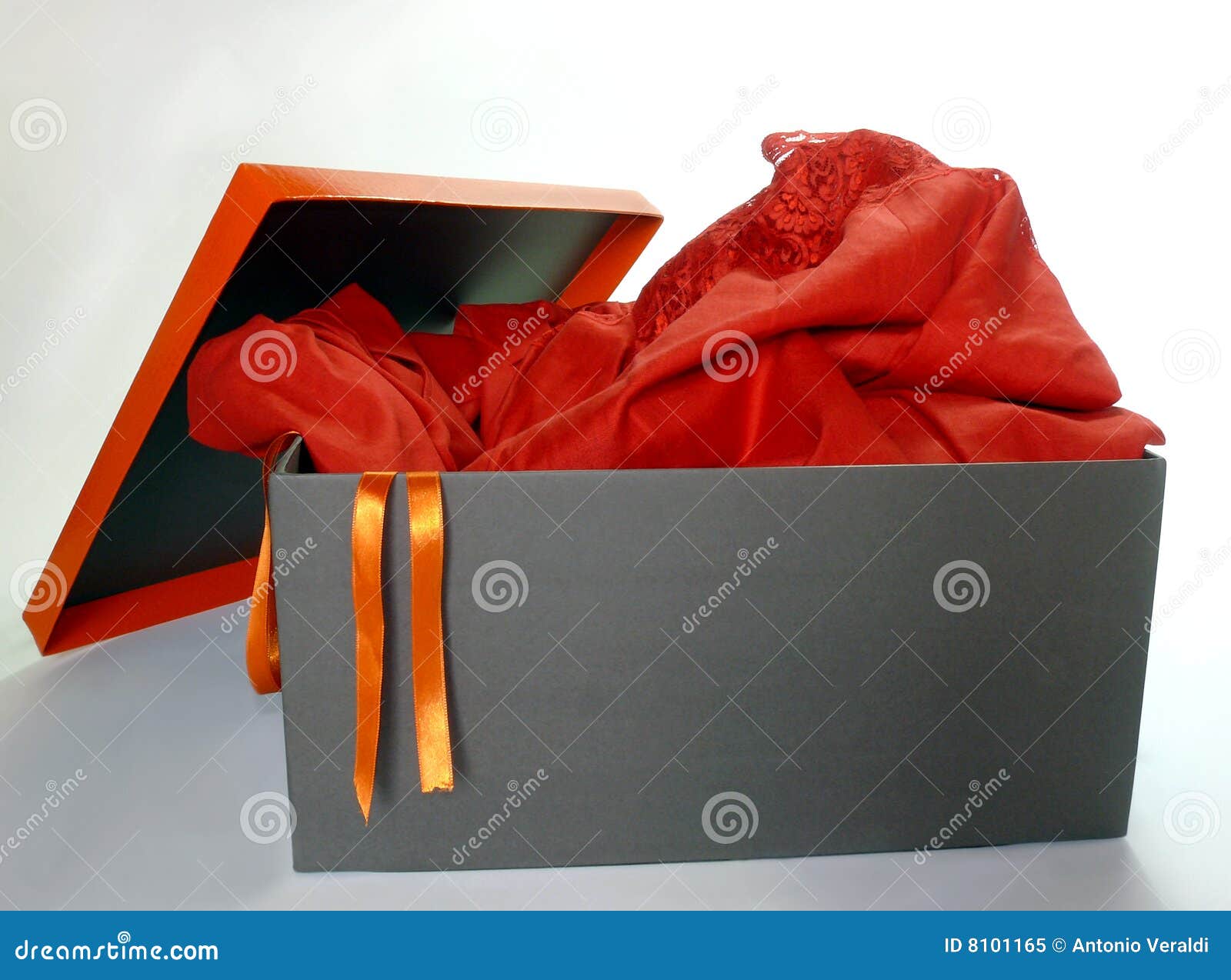 Box with red dress stock image. Image of clothing, ensemble - 8101165