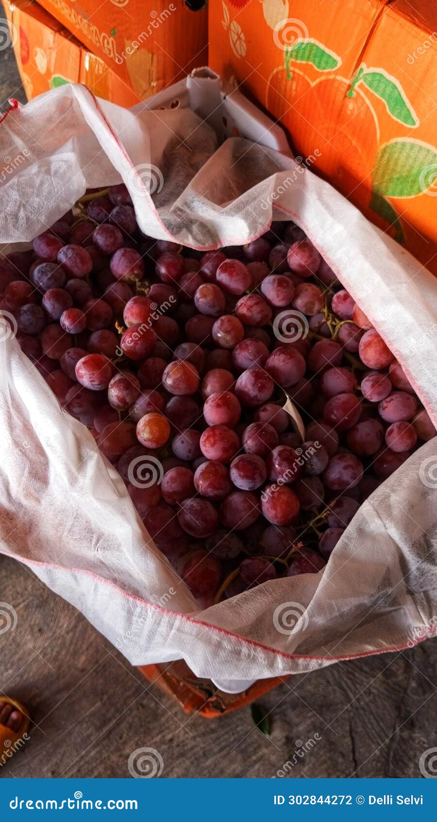 The box of red grapes stock photo. Image of orange, grapes - 302844272