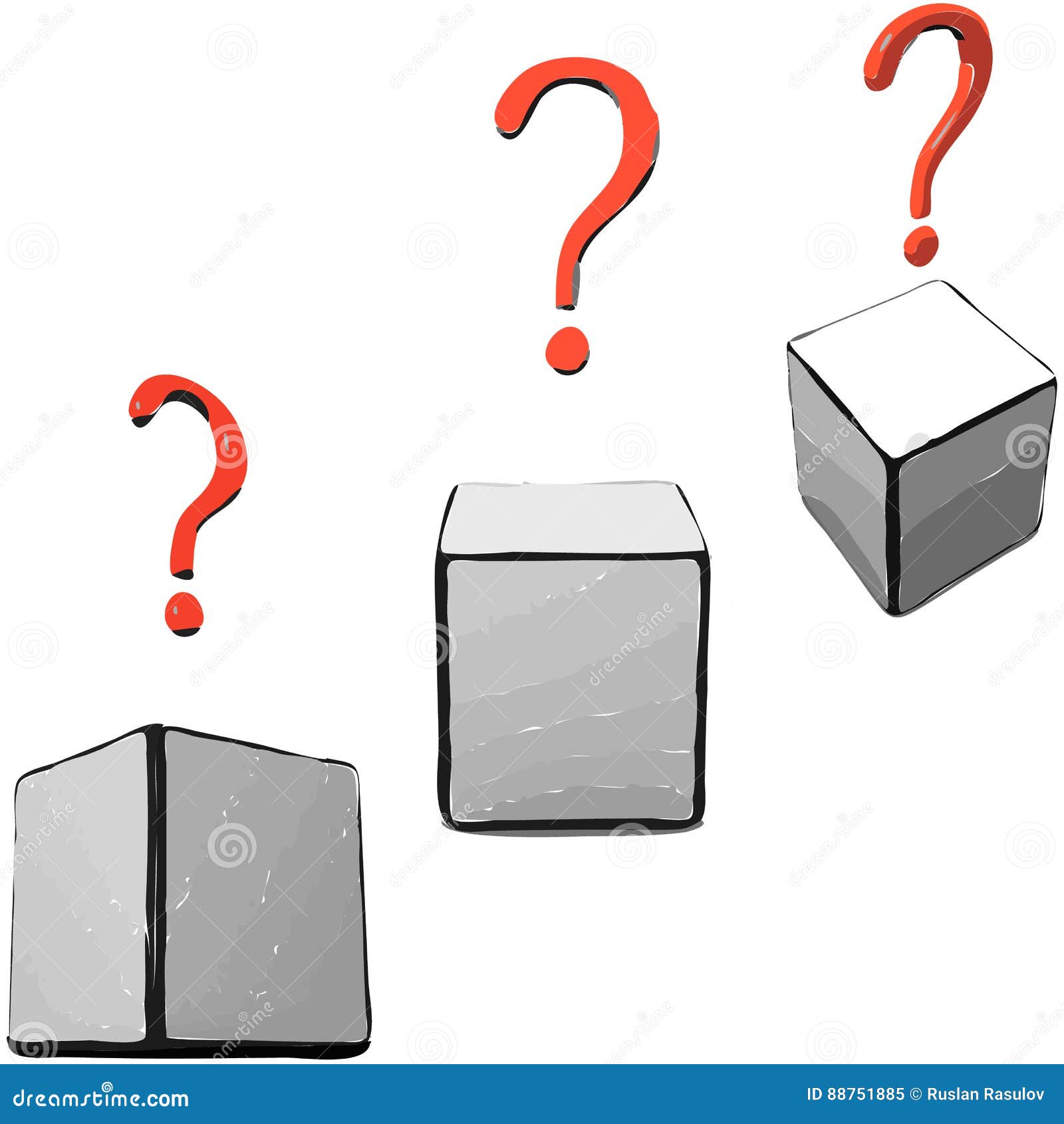 Box stock vector. Illustration of confuse, search, sign - 88751885