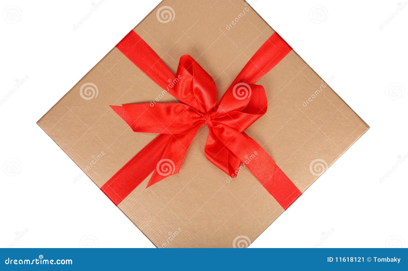 Box with red ribbon stock image. Image of celebrate, parcel - 11618121