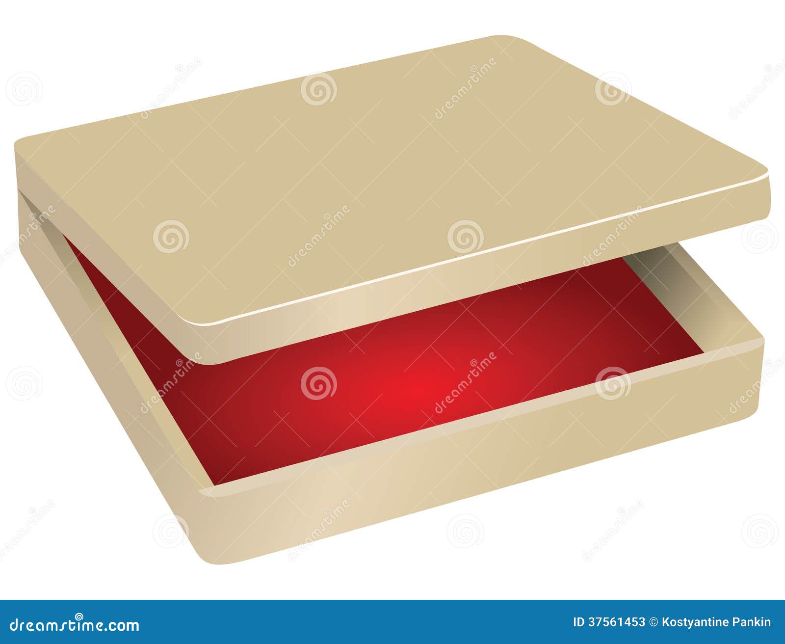 Box with red velvet stock vector. Illustration of ideas - 37561453