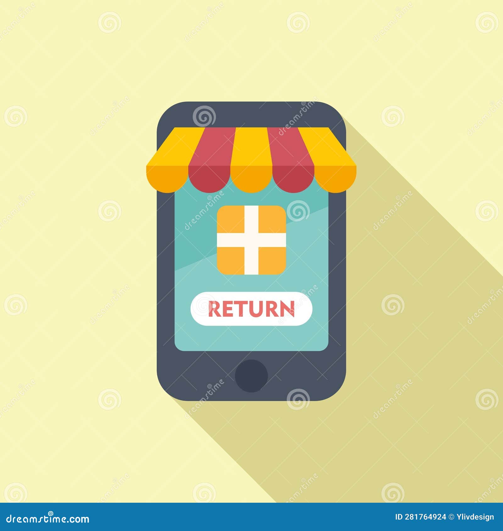 Box Return Icon Flat Vector. Parcel Delivery Stock Illustration ...