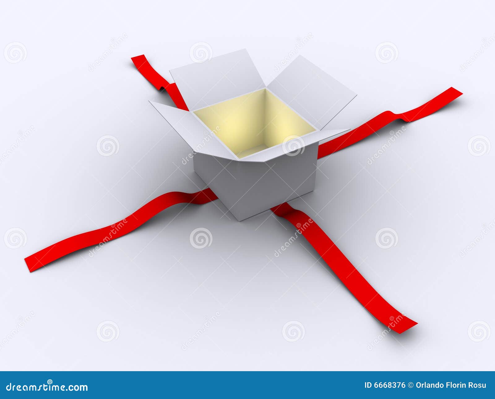 Box and ribbon stock illustration. Illustration of gift - 6668376