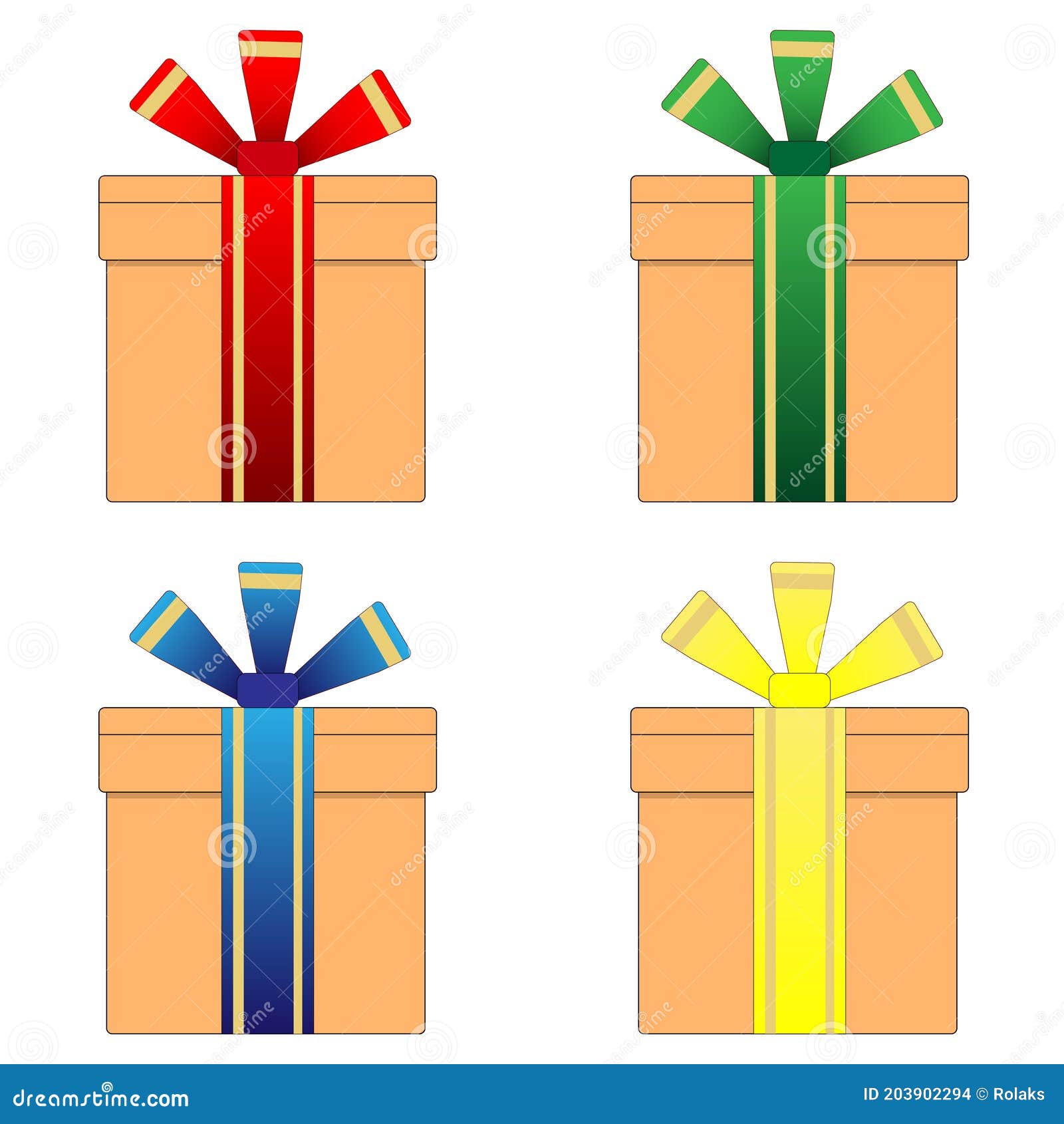 A box with a ribbon stock vector. Illustration of anniversary - 203902294
