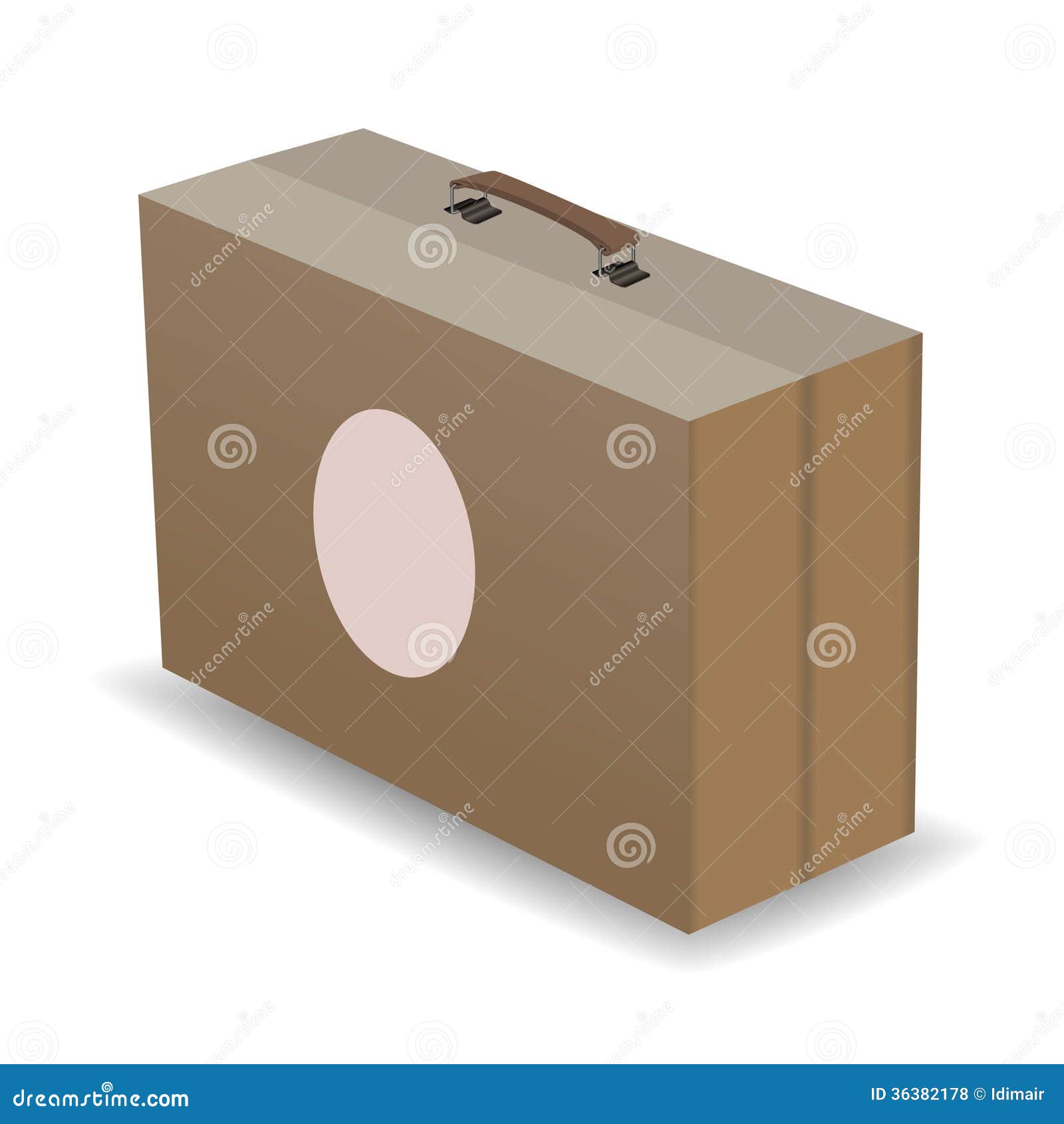 Box with Round Sign Isolated Stock Vector - Illustration of background ...