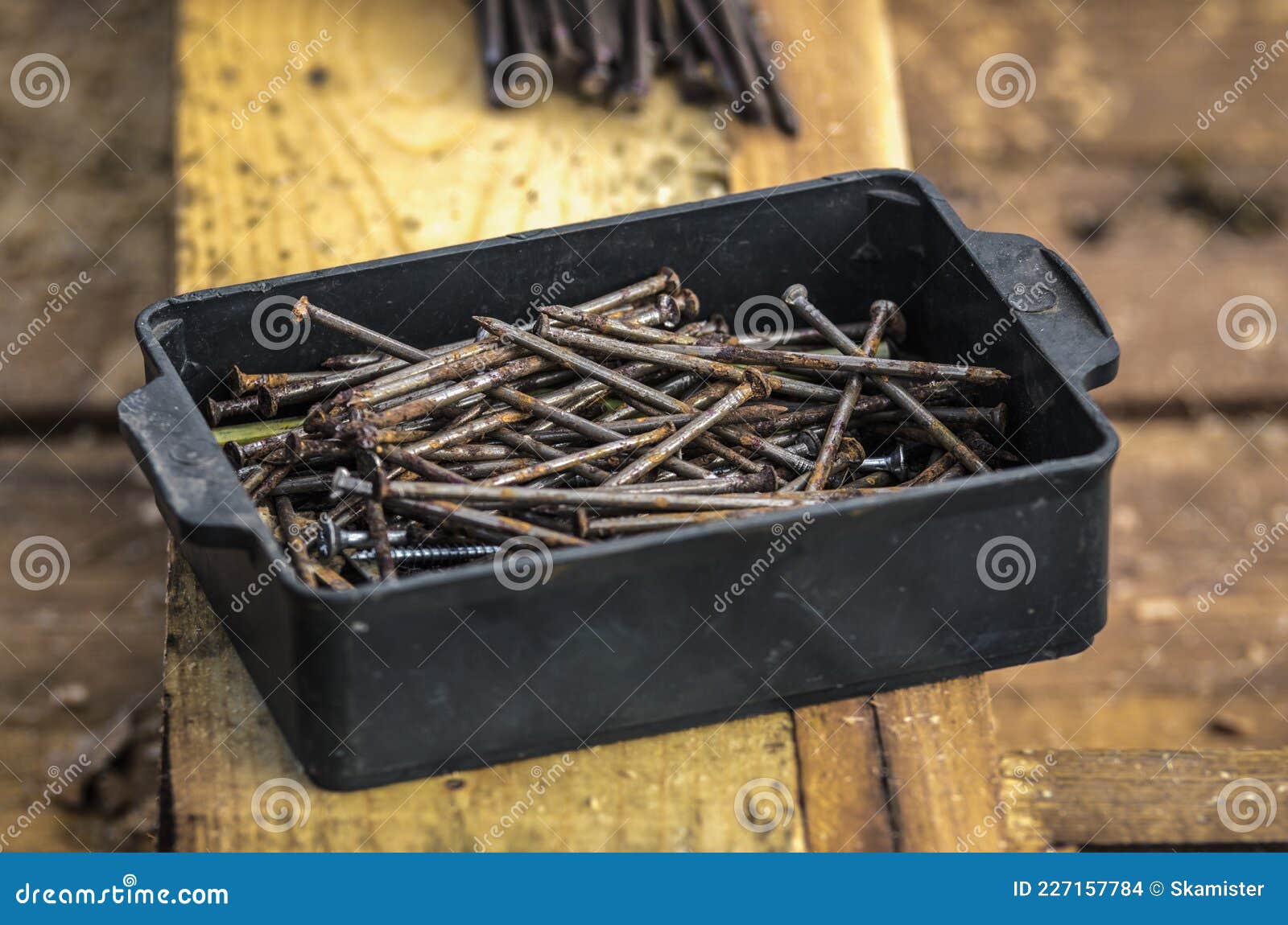Box with Rusty Building Nails Stock Photo - Image of build, concept ...