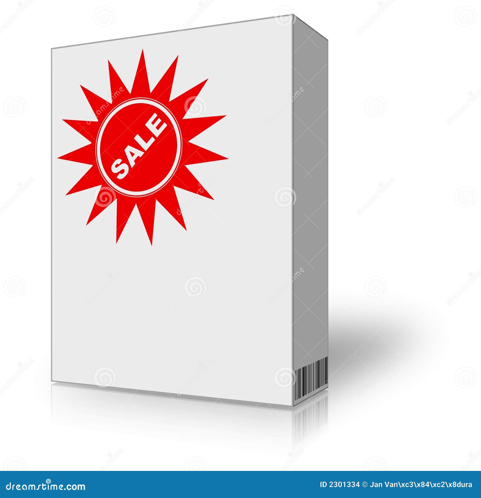 Box with Sale sticker stock illustration. Illustration of code - 2301334