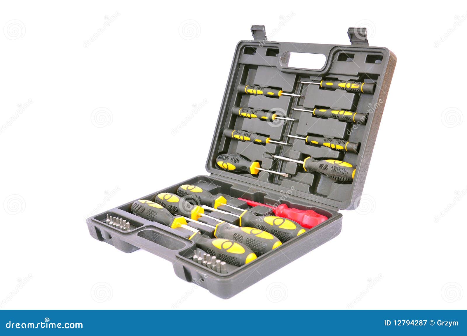 Box with screwdrivers stock image. Image of cassette - 12794287