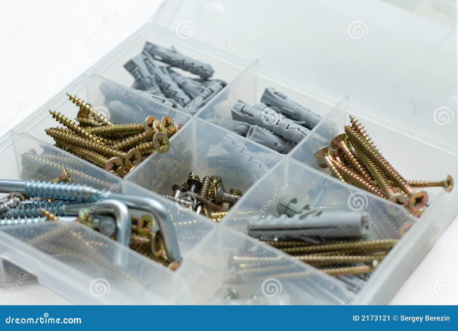 Box with screws stock image. Image of accessibility, construction - 2173121