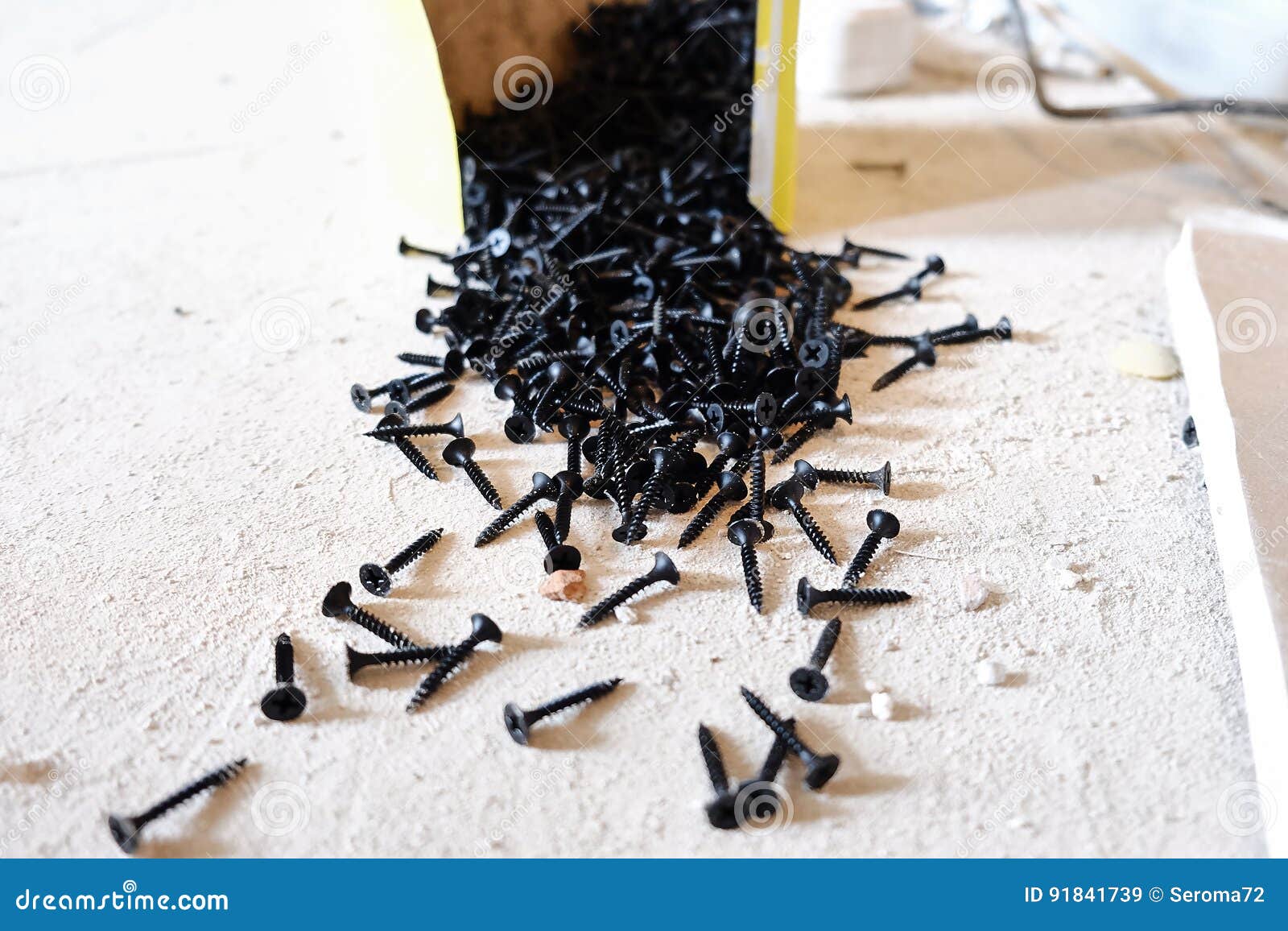 Box of screws stock image. Image of installation, horizontal - 91841739