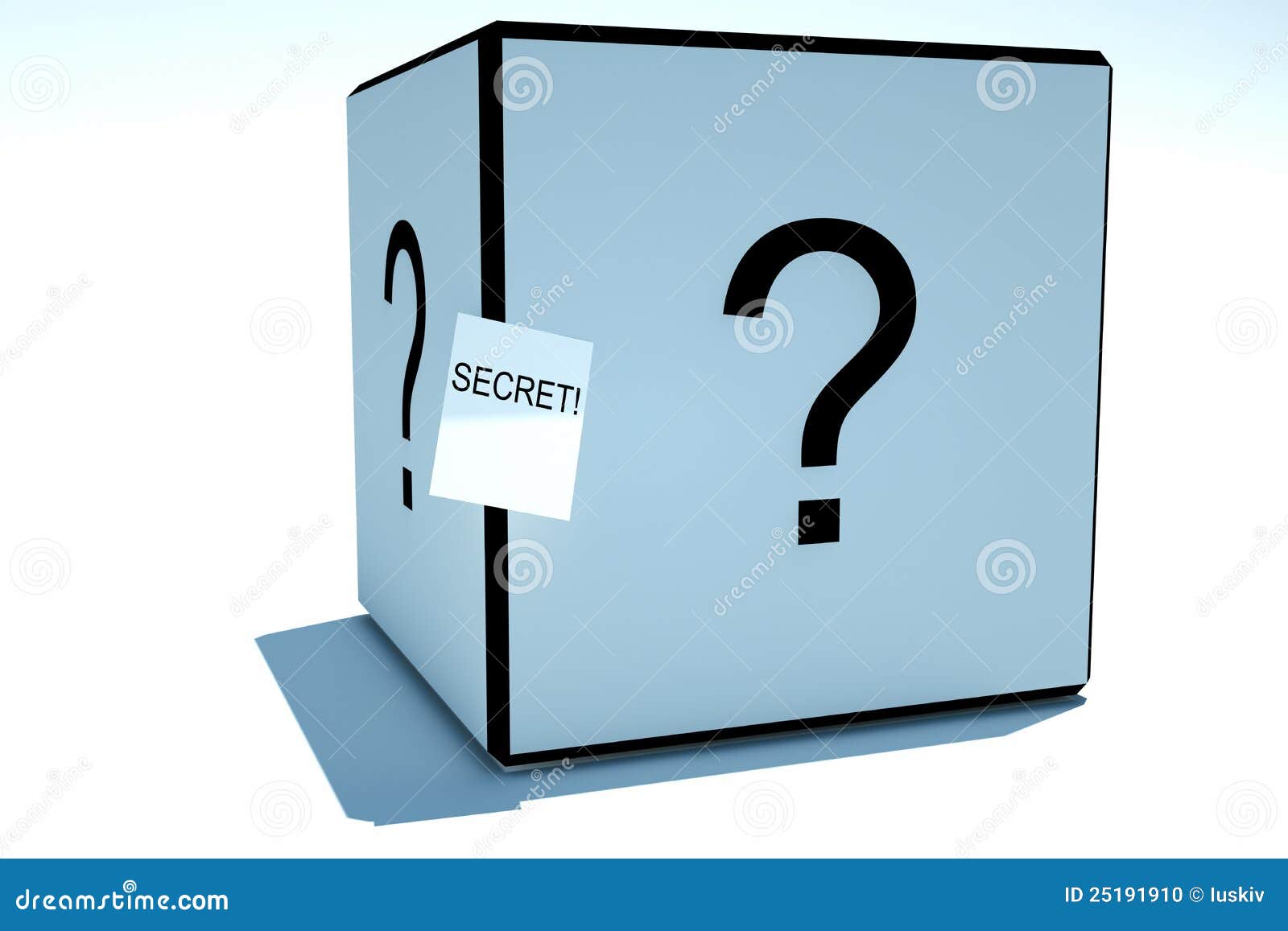 Box with a secret stock illustration. Illustration of front - 25191910