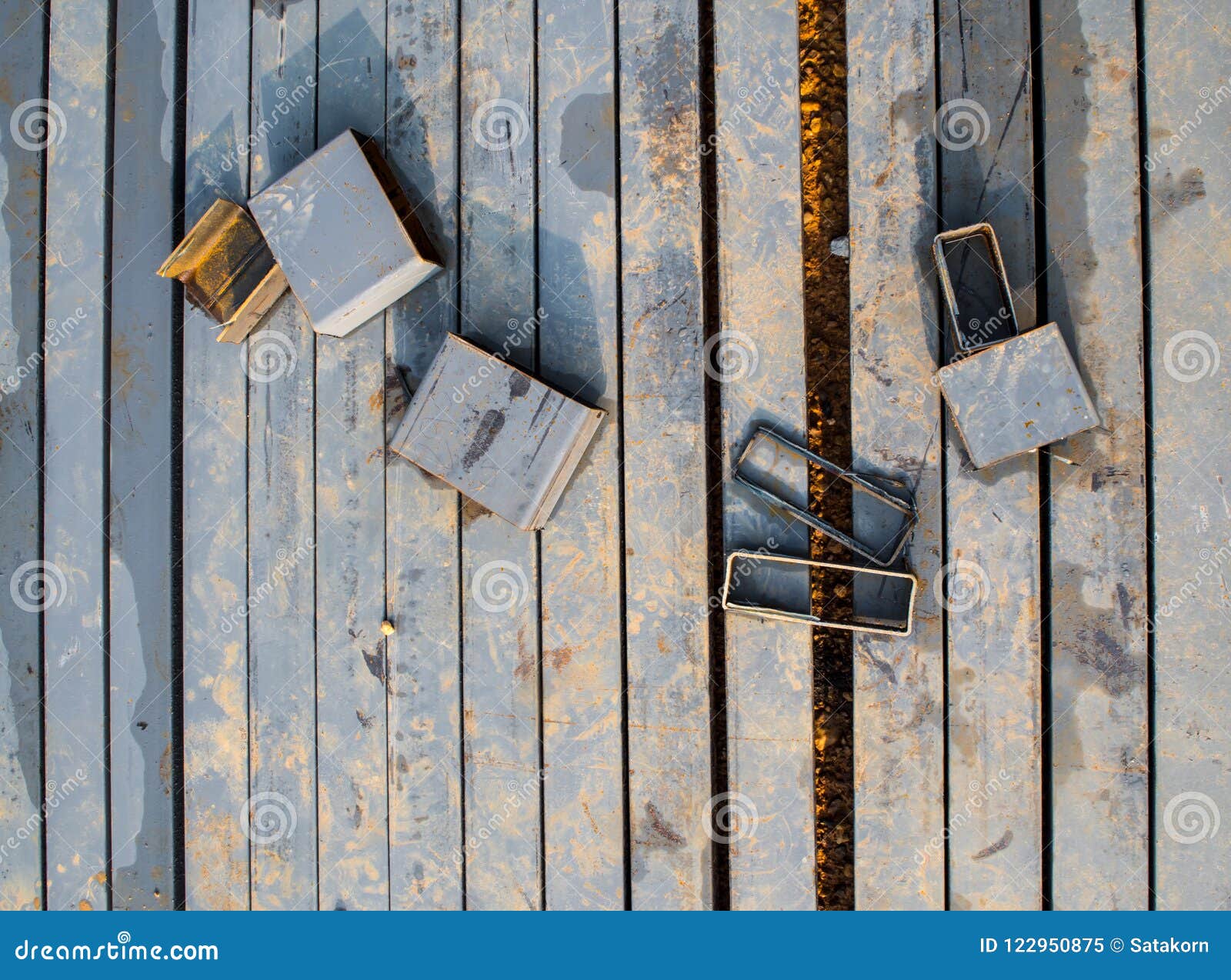 Box Section Steel Material Prepare for House Structure Stock Image ...