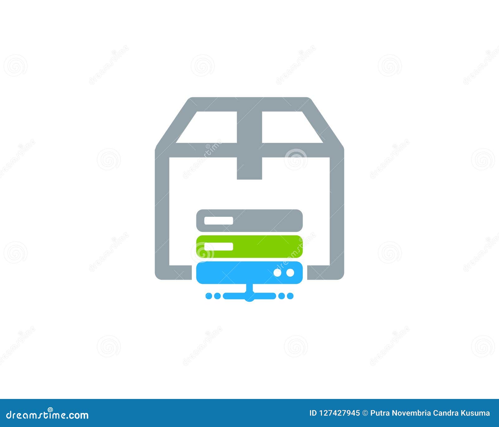 Box Server Logo Icon Design Stock Vector - Illustration of hardware ...