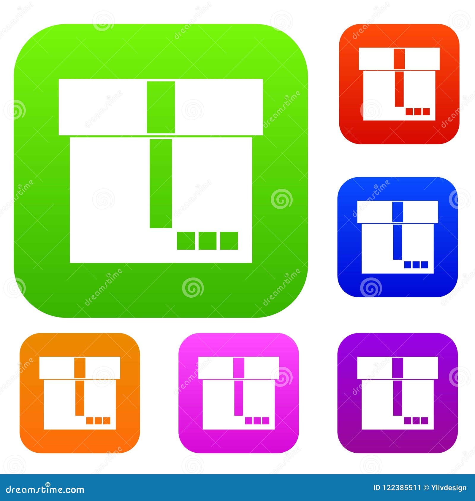 Box set collection stock vector. Illustration of green - 122385511