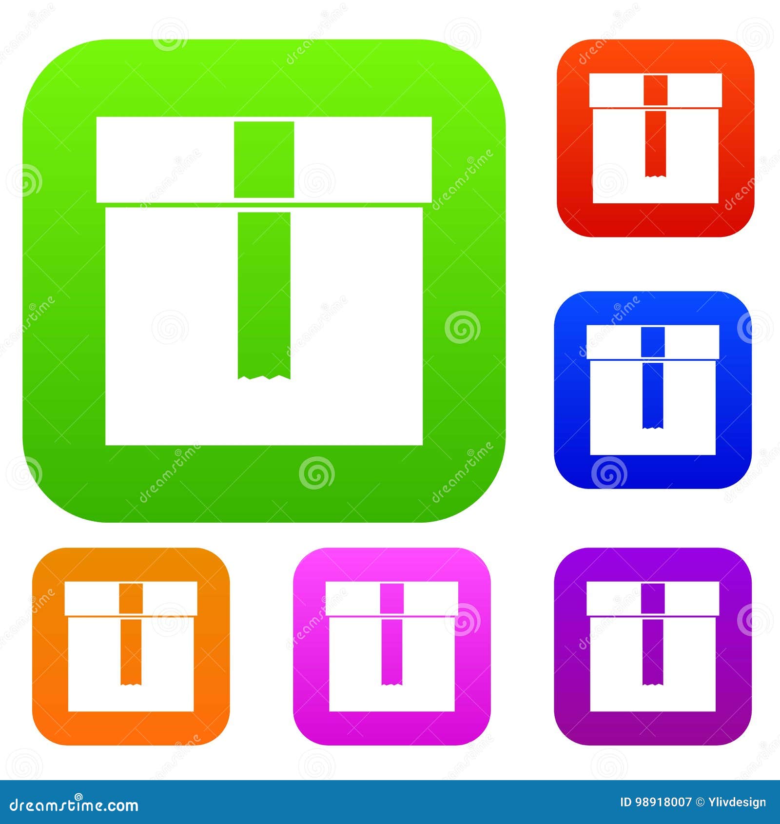 Box set collection stock vector. Illustration of square - 98918007