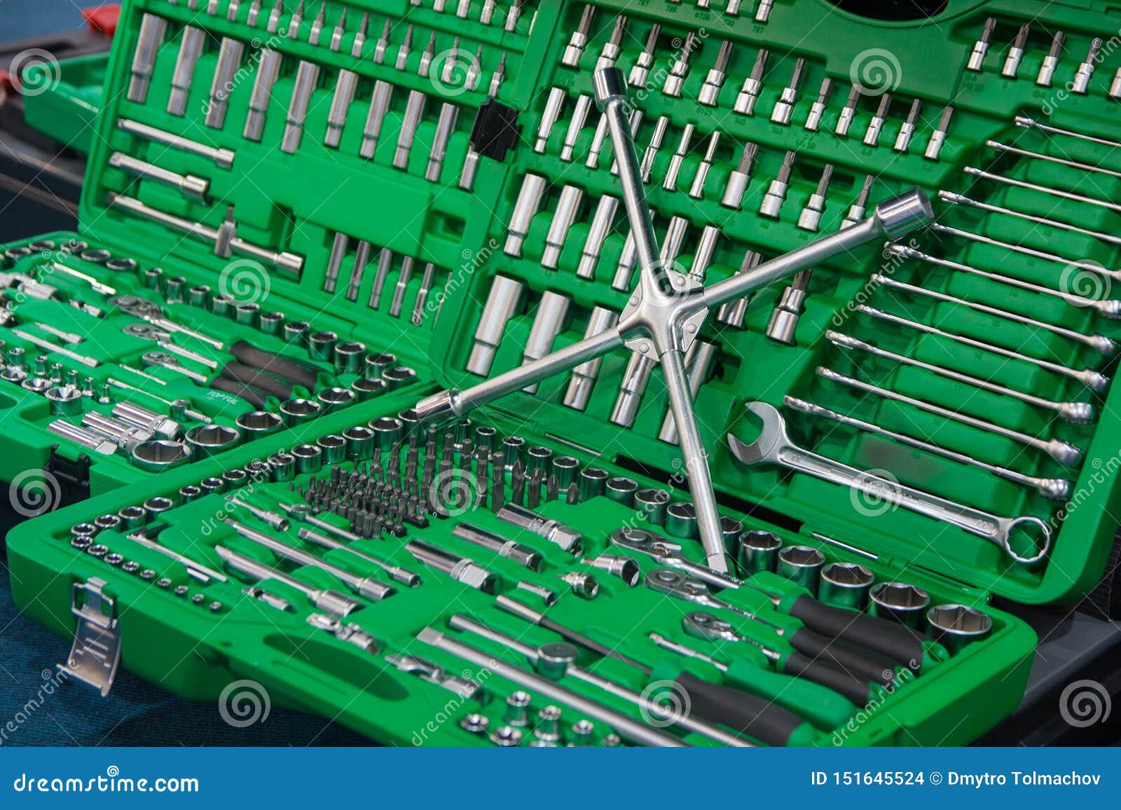 Box with a Set of Tools for Car Repairs Stock Photo - Image of iron ...