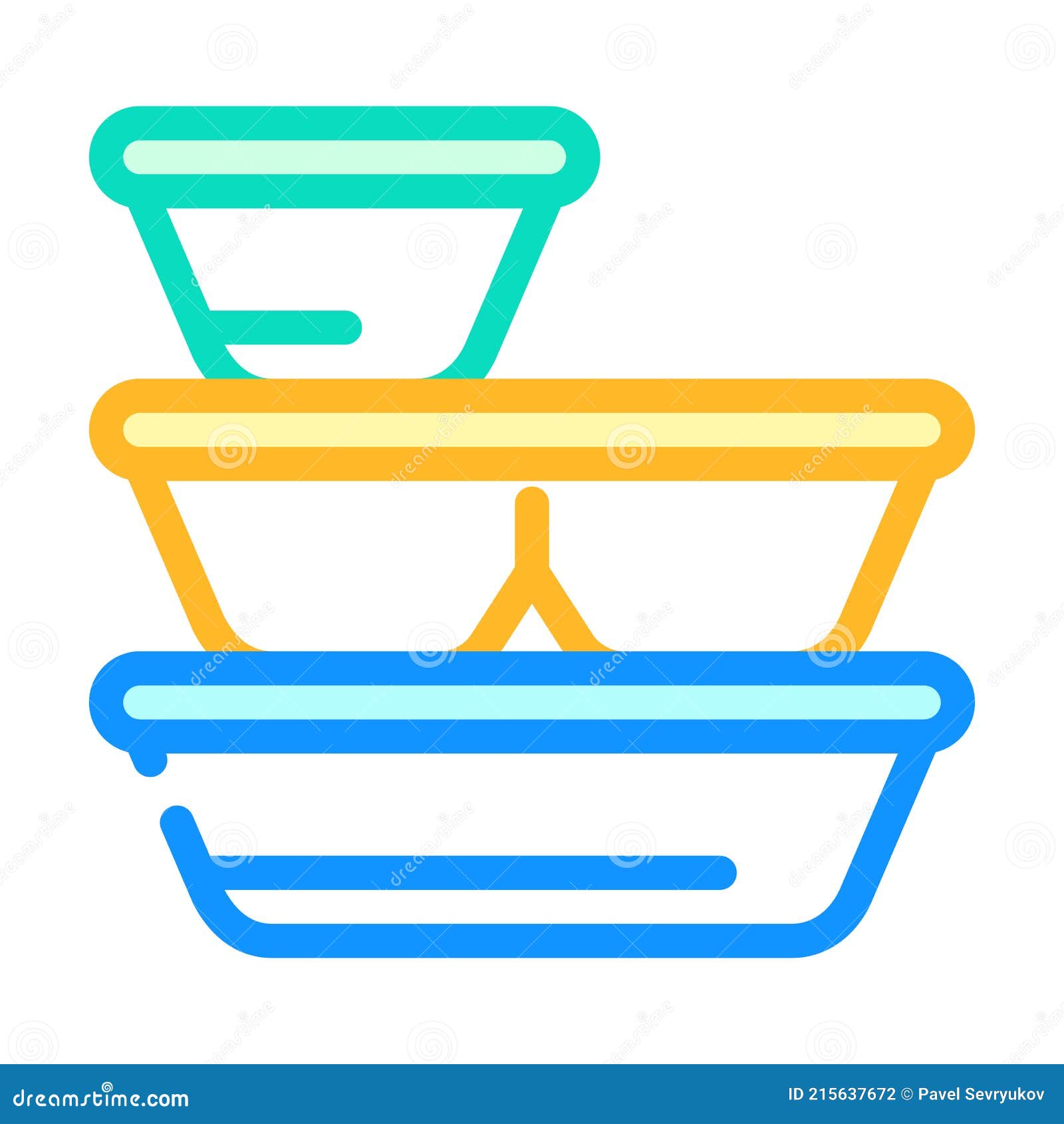 Box Sets Color Icon Vector Illustration Color Stock Vector ...