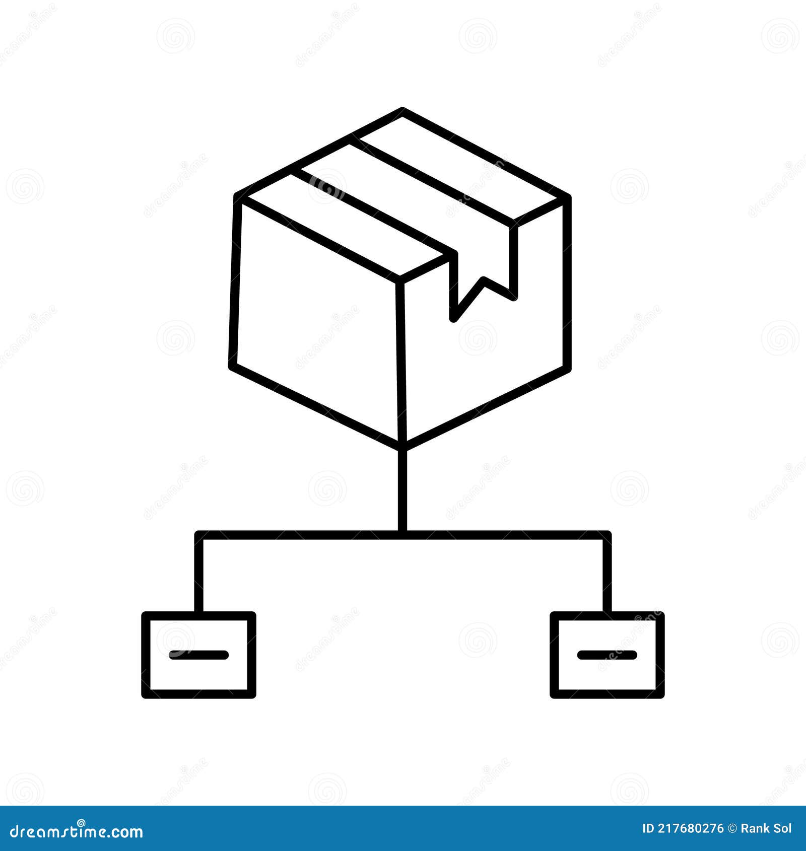 Box Sharing Isolated Vector Icon Which Can Easily Modify or Edit ...