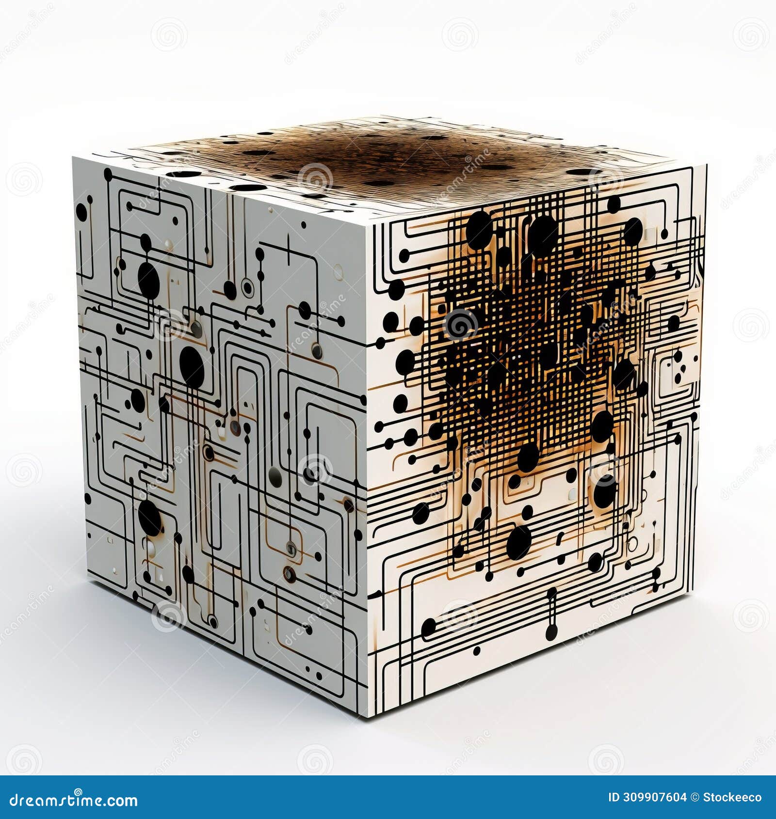 Algorithmic Art Box On White Background Stock Photography ... Algorithmic Art Box On White Background Stock Photography ...