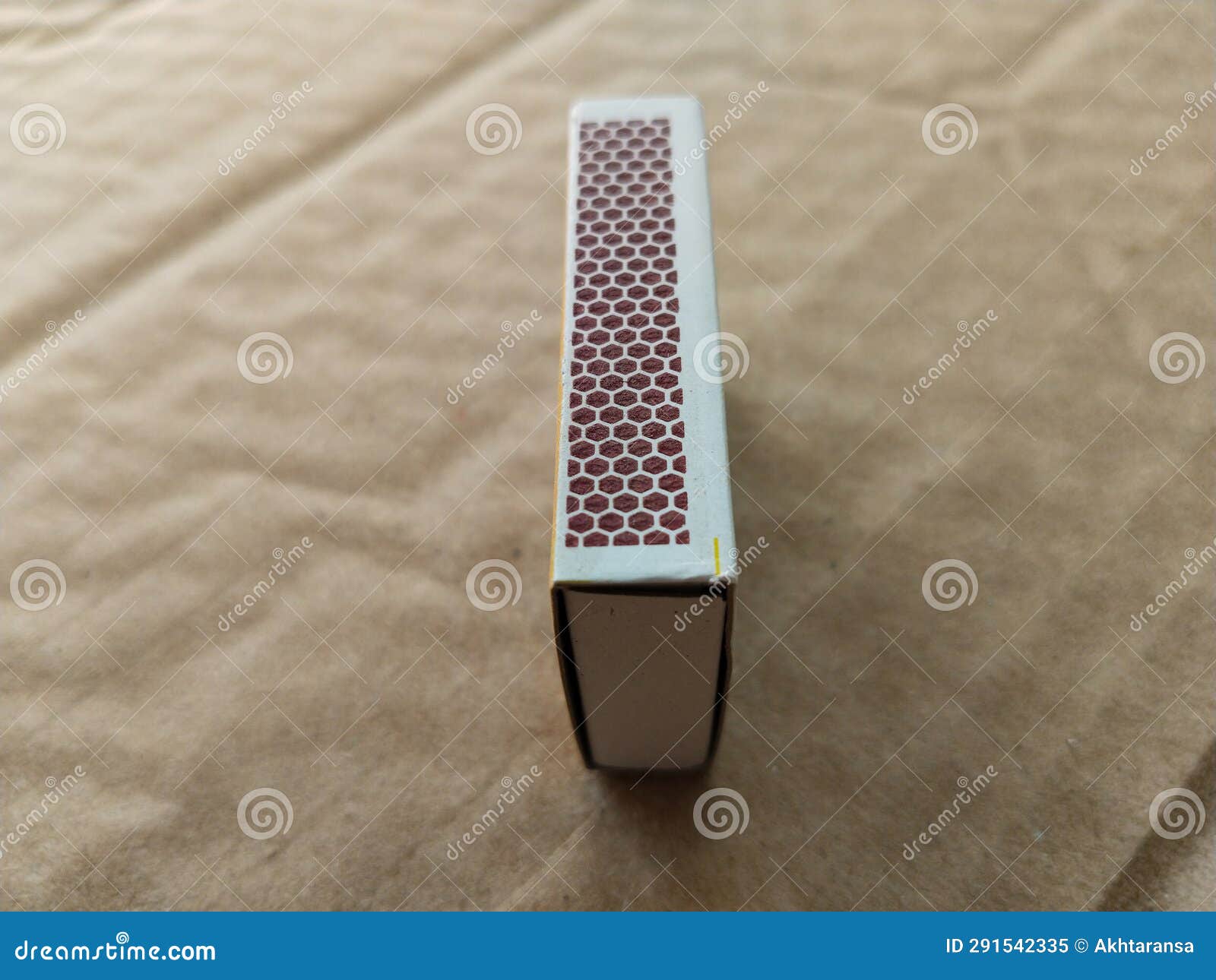 Box Side of Matches Isolated Over the Wheatish Background, Copy Space ...