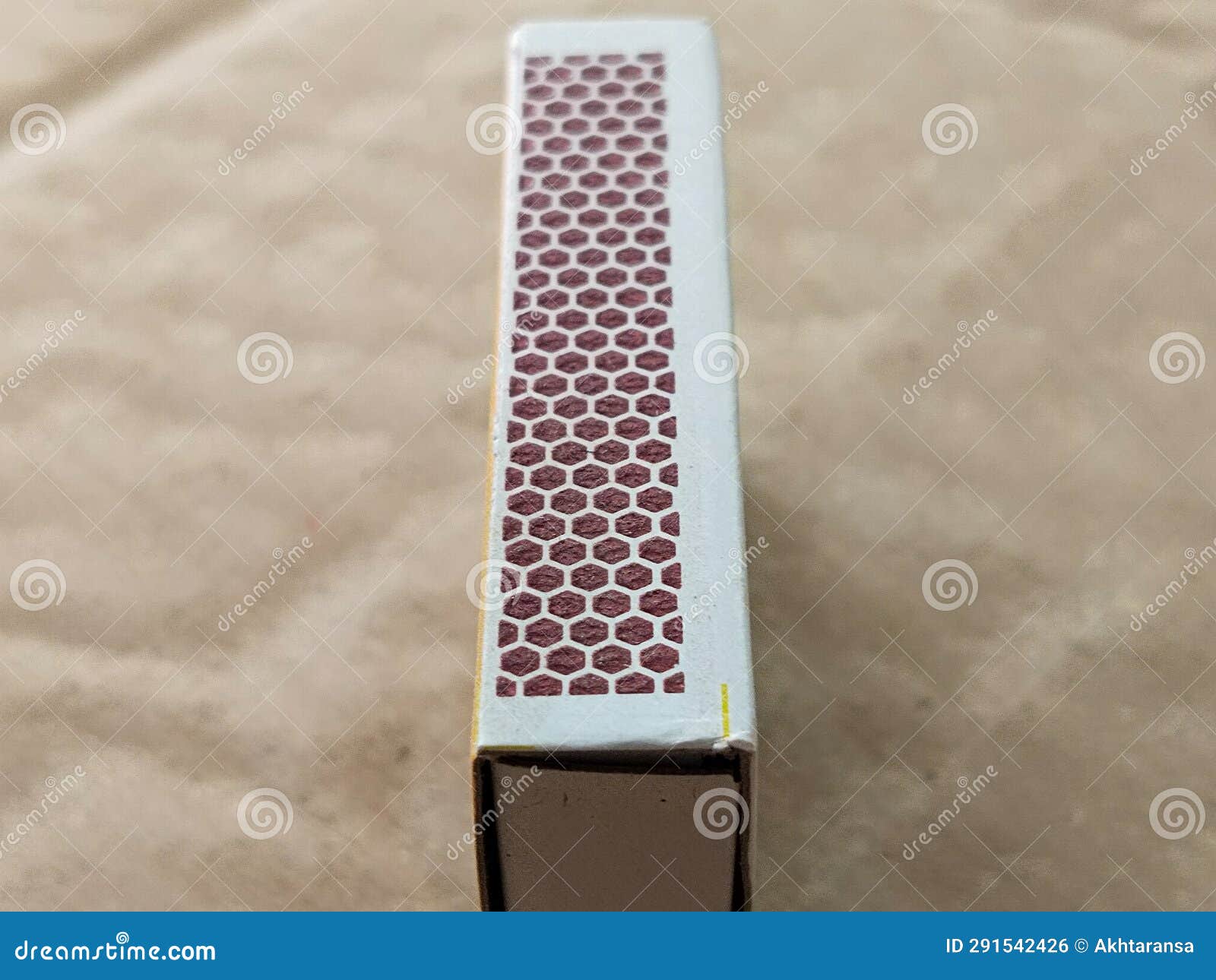 Box Side of Matches Isolated Over the Wheatish Background, Copy Space ...
