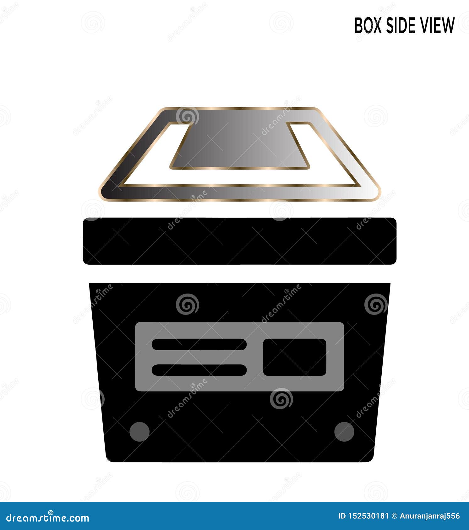 Box Side View Icon Editable Symbol Design Stock Vector - Illustration ...