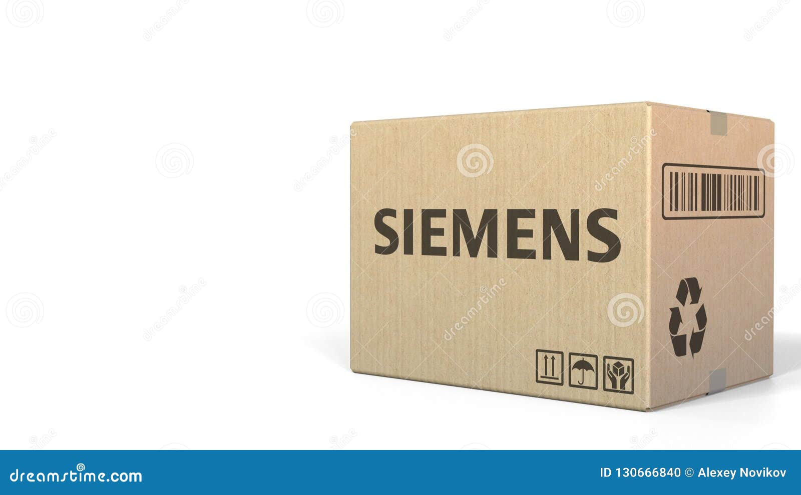 Box with Siemens Logo. Editorial 3D Rendering Editorial Image ...